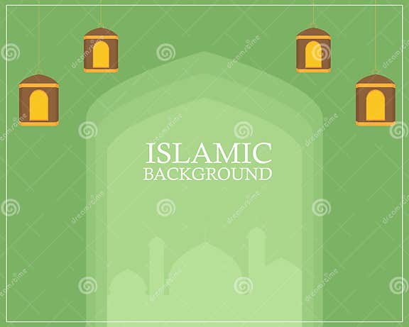 Islamic Background Template Design Stock Vector - Illustration of ...