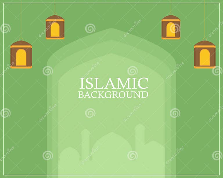 Islamic Background Template Design Stock Vector - Illustration of ...