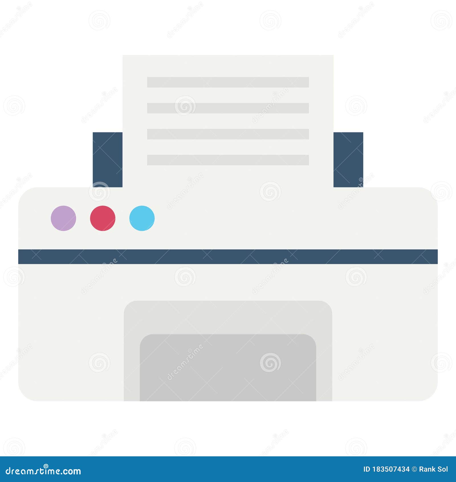 Facsimile Color Vector Icon Which Can Easily Modify or Edit Stock ...