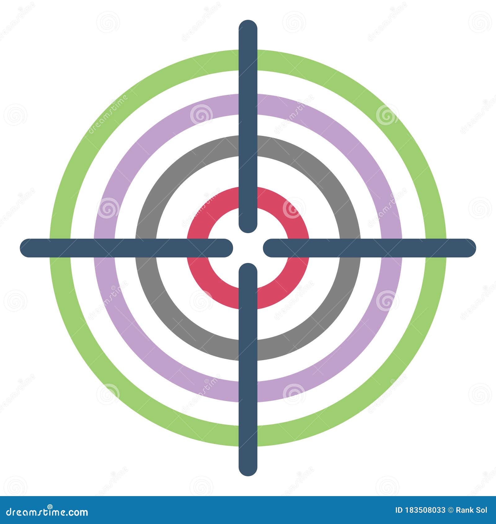 Bullseye Color Vector Icon Which Can Easily Modify or Edit Stock Vector ...