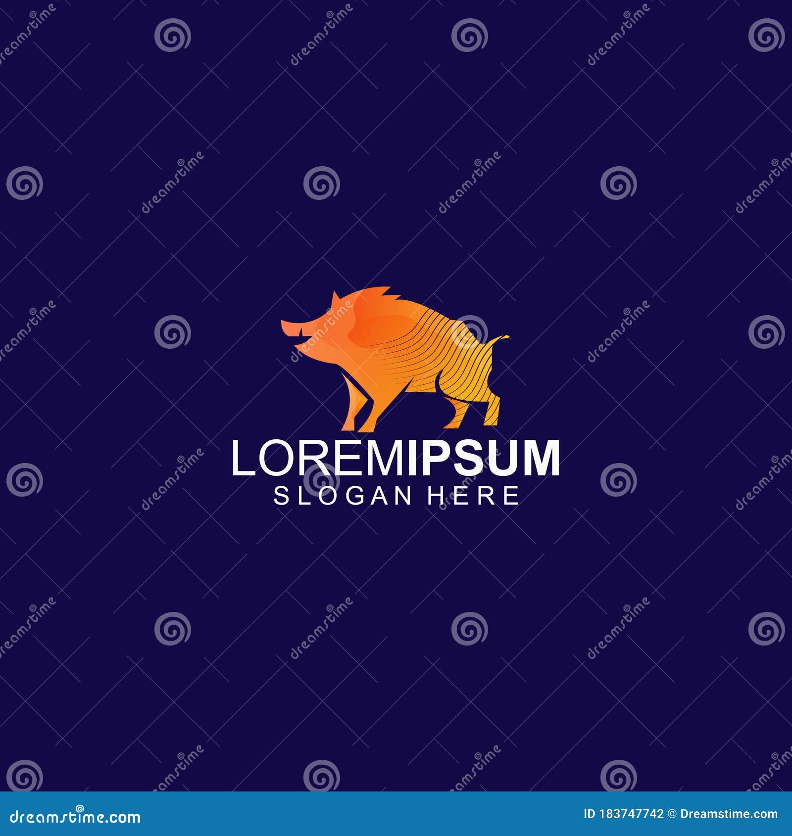 Wild Hog Animal Vector Logo Template Stock Vector - Illustration of ...
