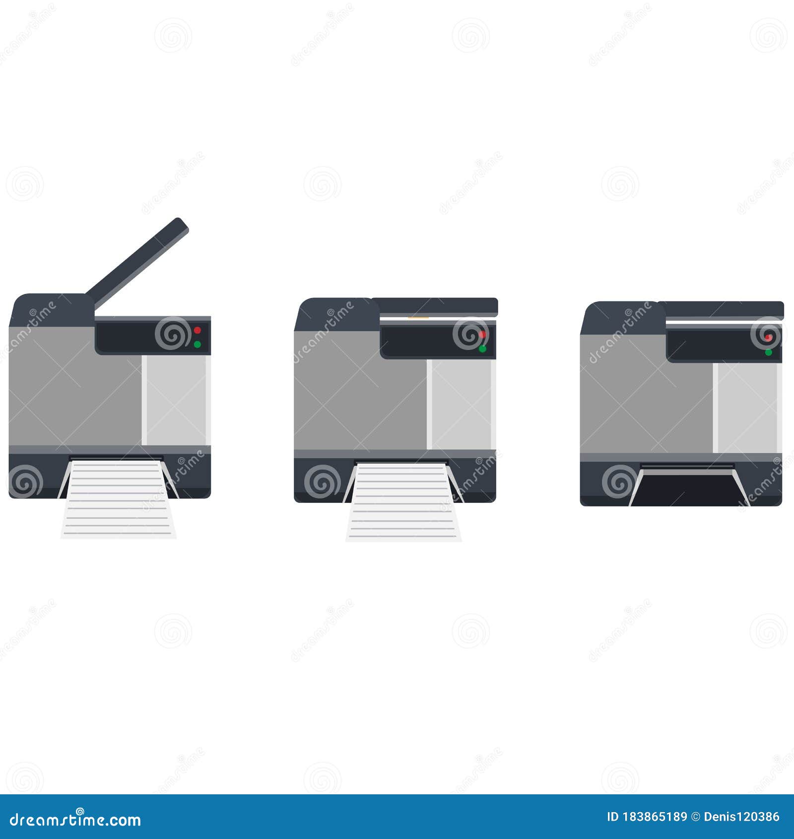 Scanner. Document Scanning. Xerox, Vector Illustration Stock Vector ...