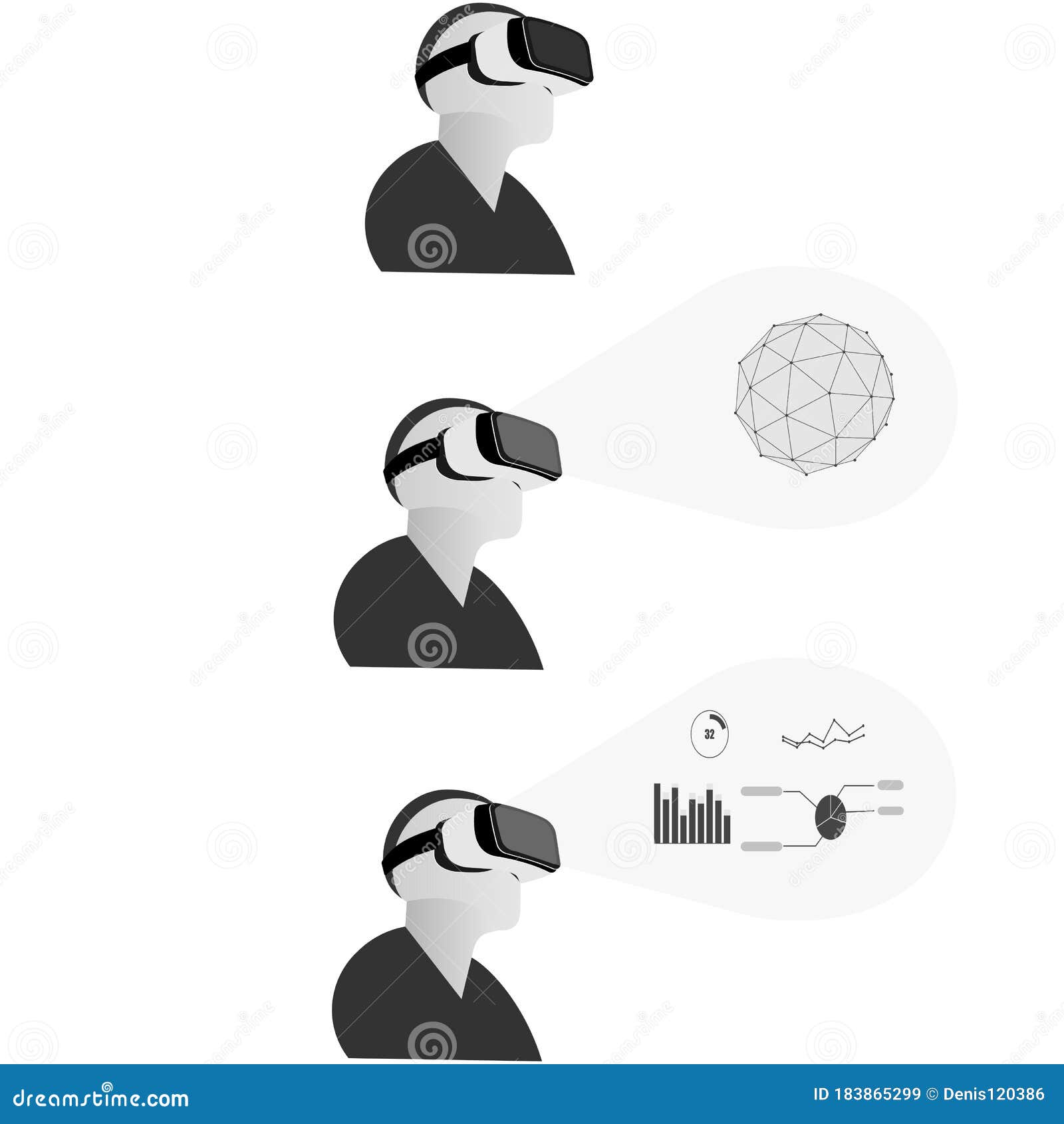 Virtual Reality Glasses. High Tech. Vector Illustration Stock Vector ...