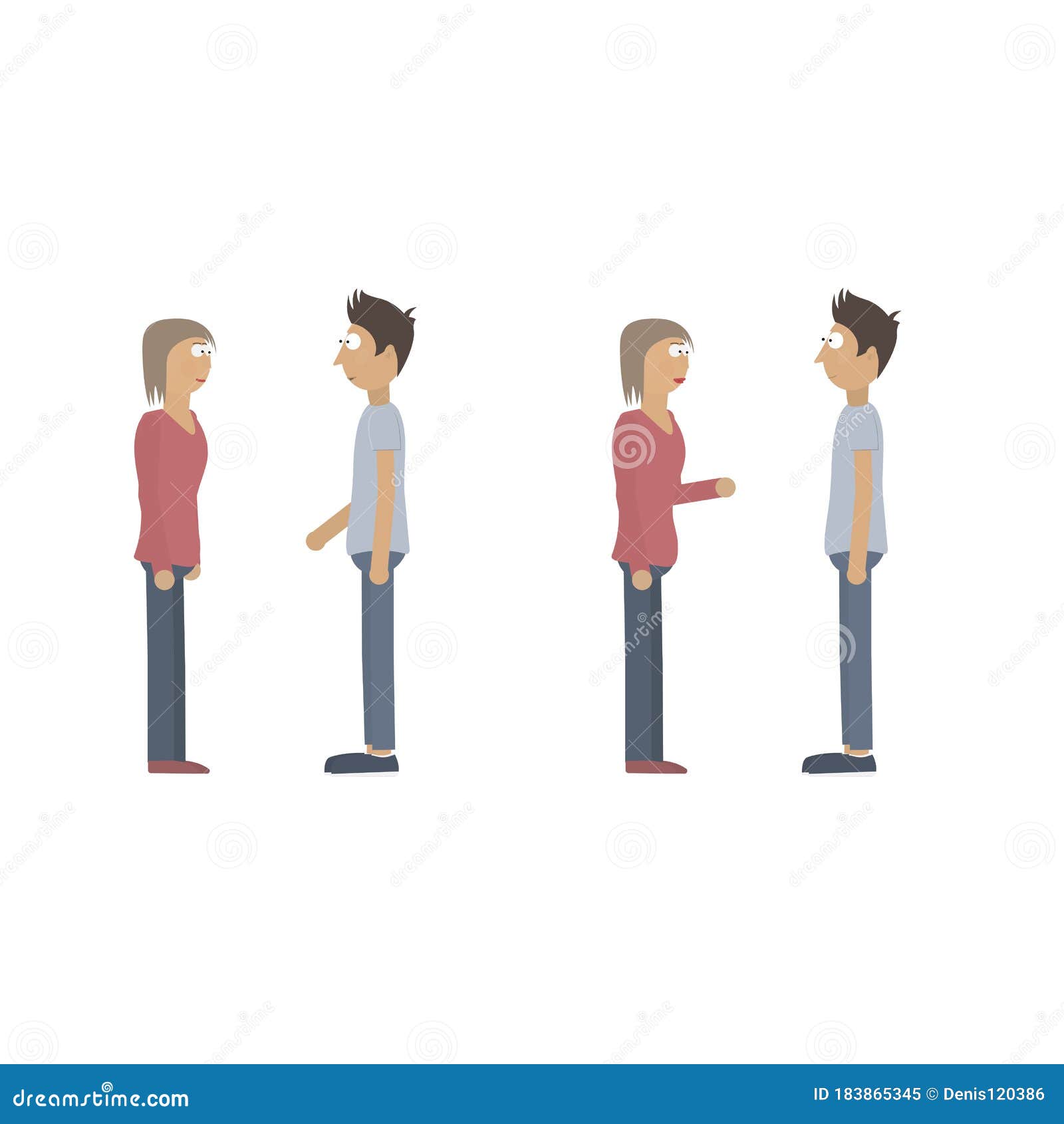 Conversation. Dialogue between Two People. Vector Illustration Stock ...