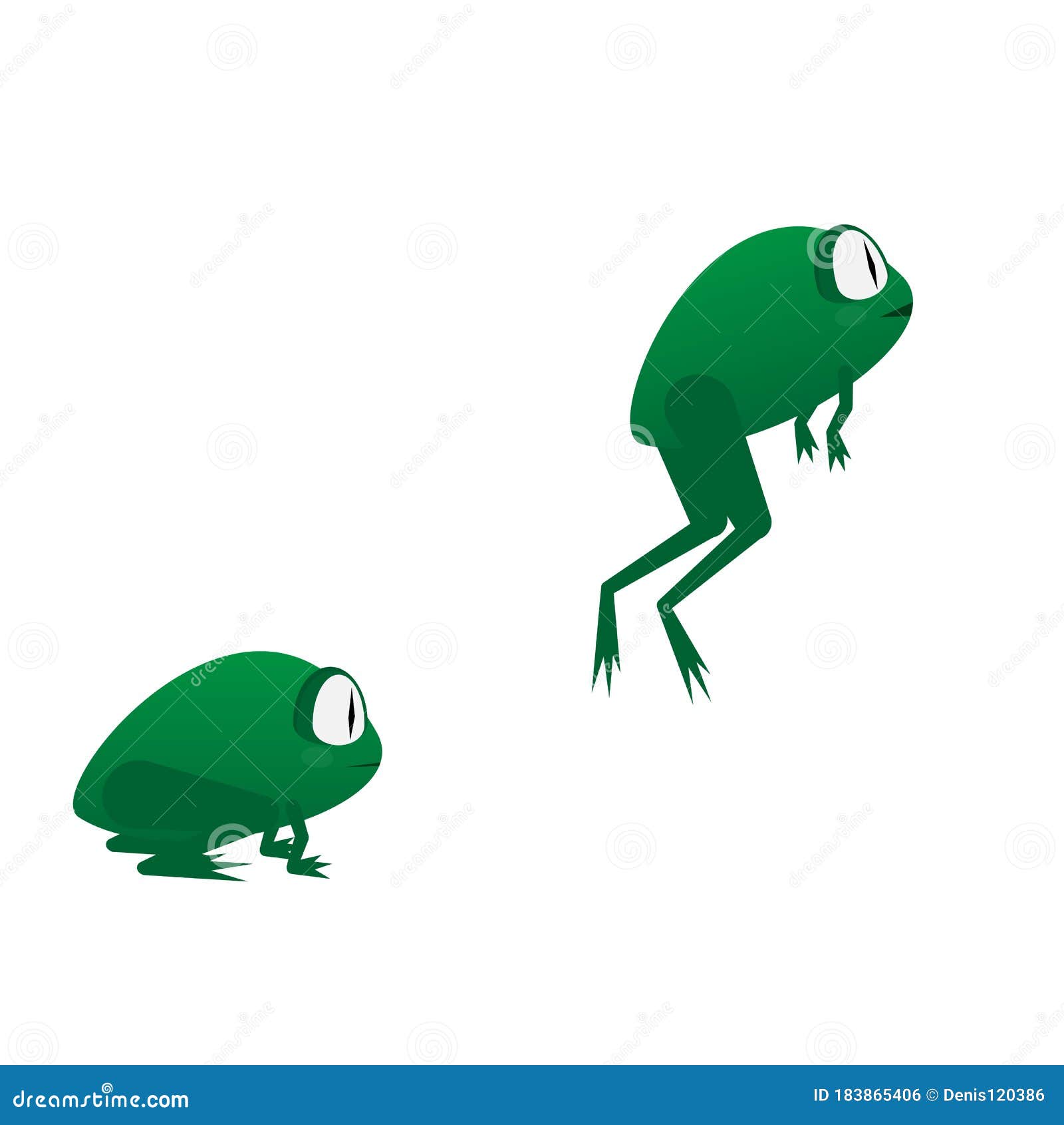 Frog. Frog Jump. Vector Illustration Stock Vector - Illustration of ...