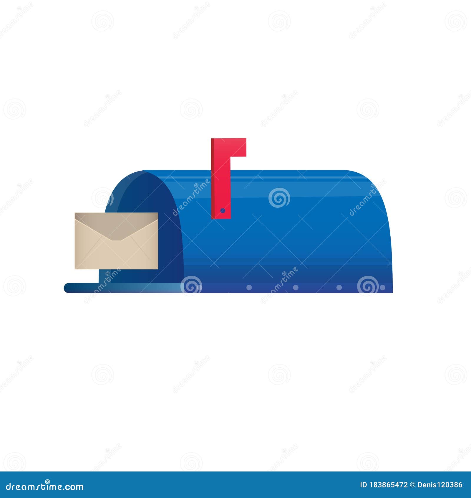Mailbox. Send the message stock vector. Illustration of mail - 183865472