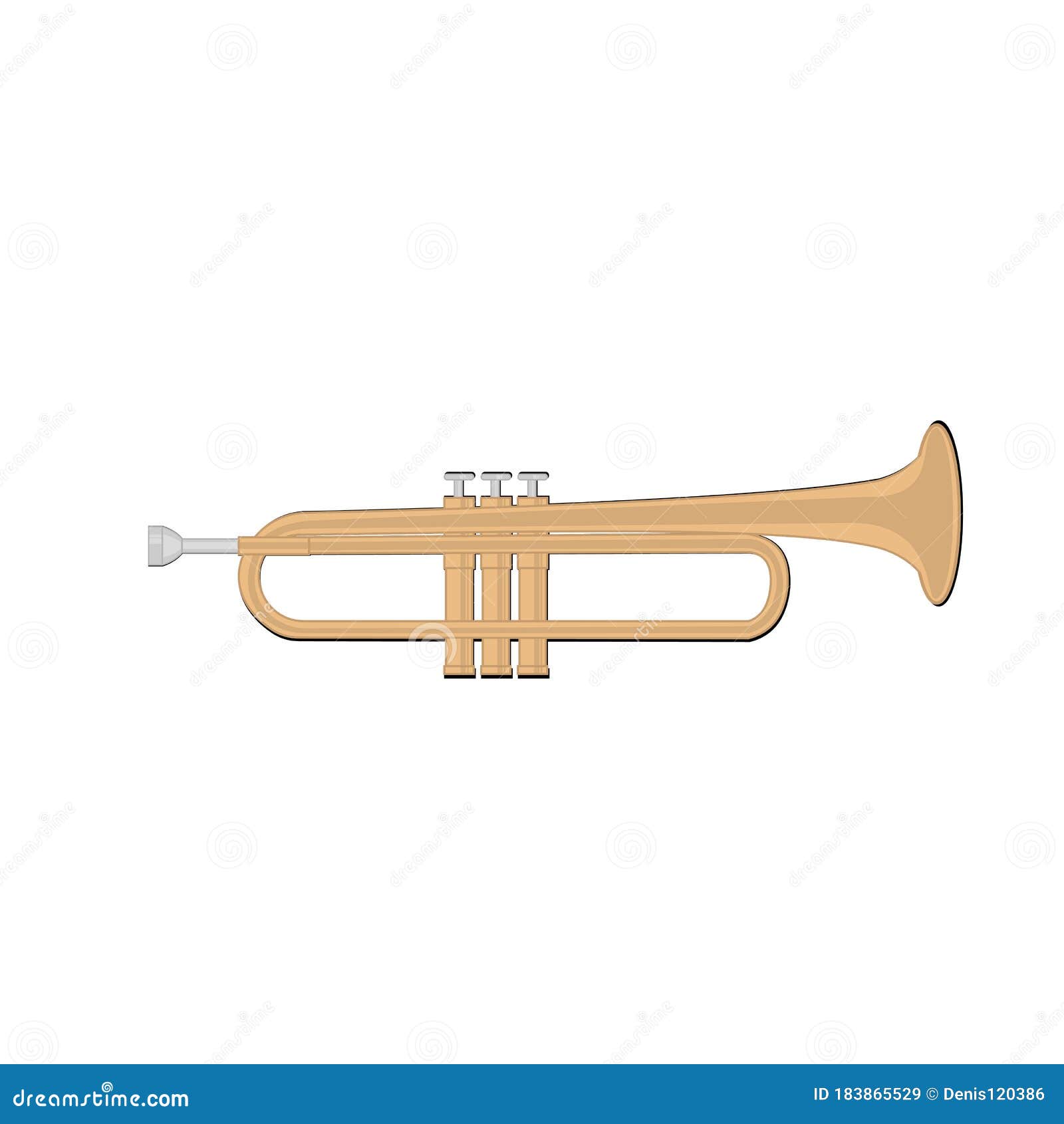 Musical Trumpet. Musical Instrument. Vector Illustration Stock Vector ...