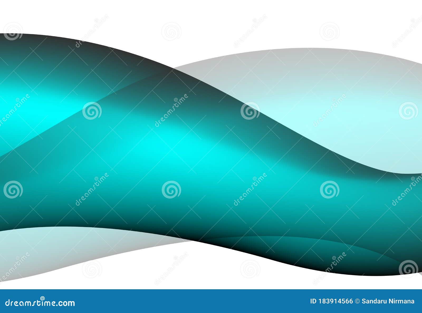 Blue Vector Template Abstract Background with Curves Lines for Flyer ...