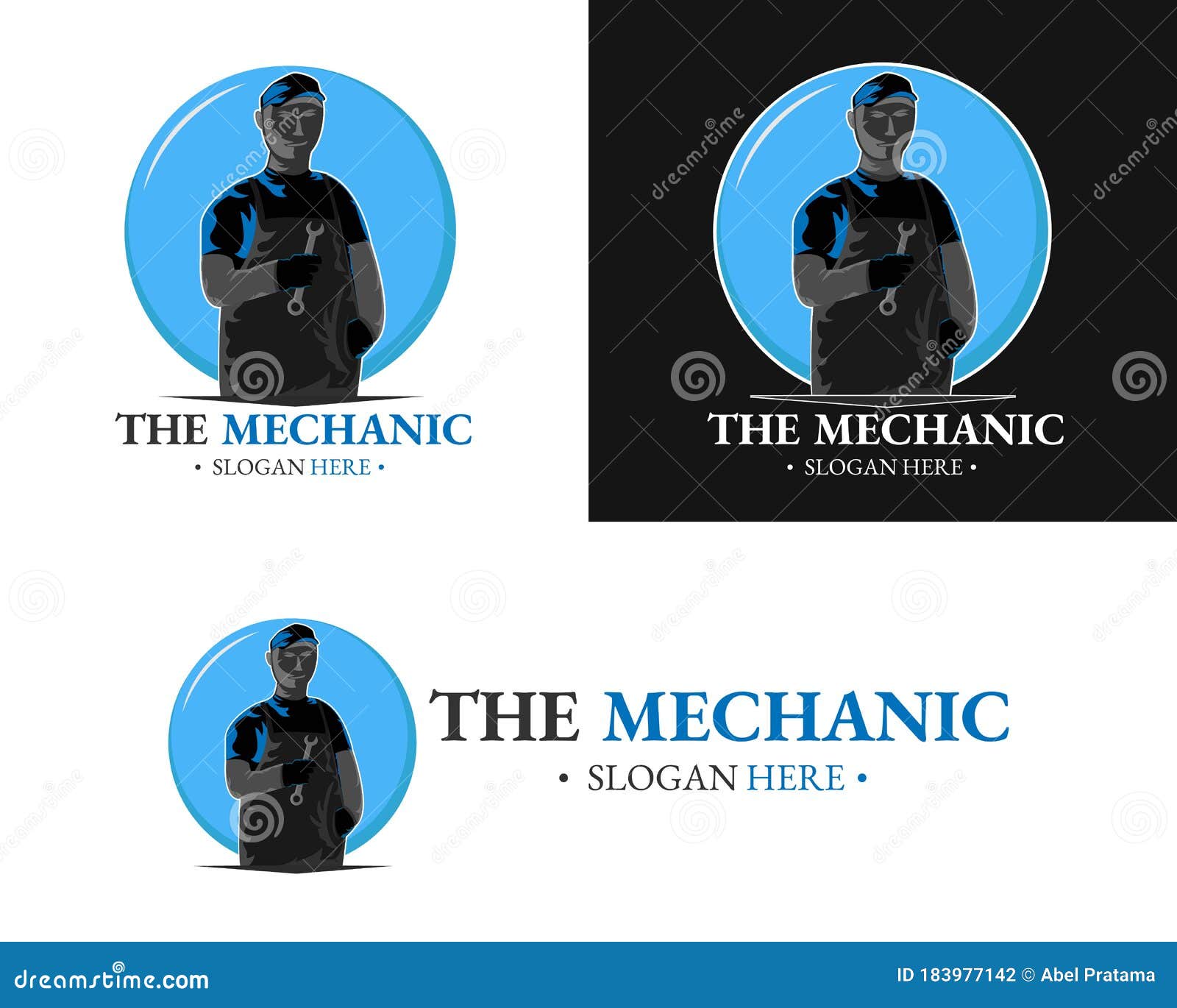 Mechanic Logo Mascot Template Stock Vector - Illustration of graphic ...