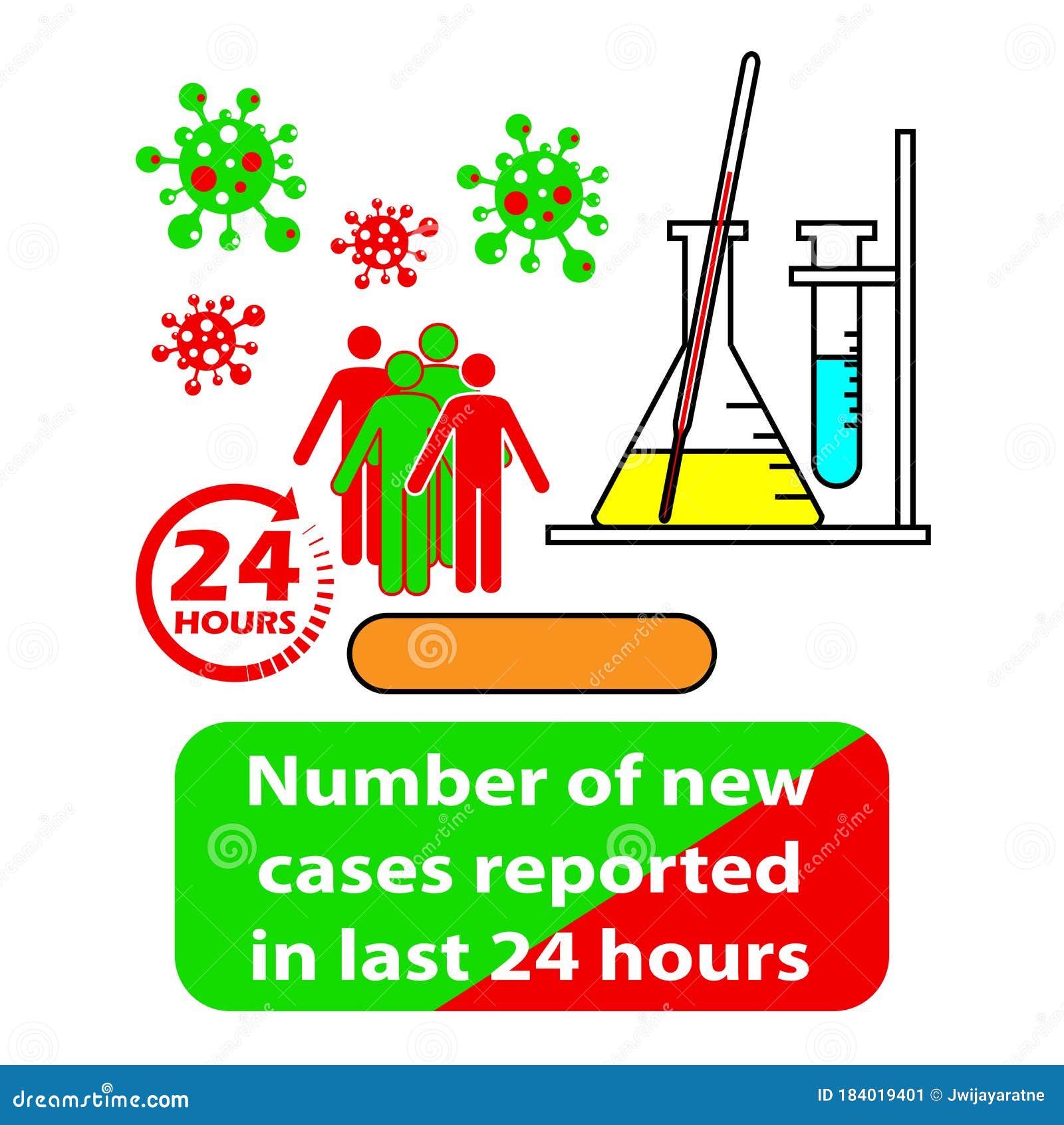 Number of New Cases Reported for Coronavirus in Last 24 Hours Stock ...