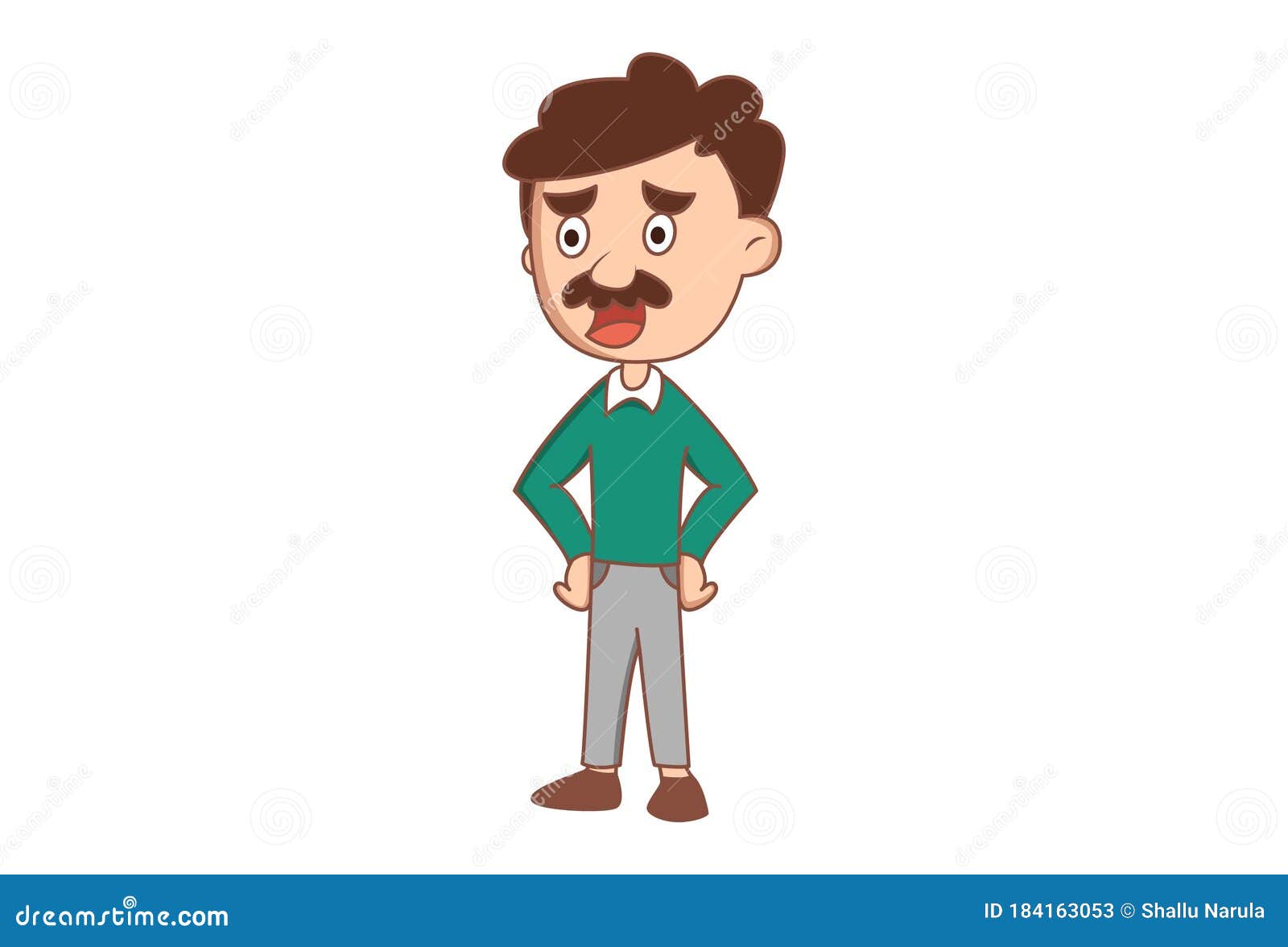 Vector Cartoon Illustration of Man Stock Vector - Illustration of ...
