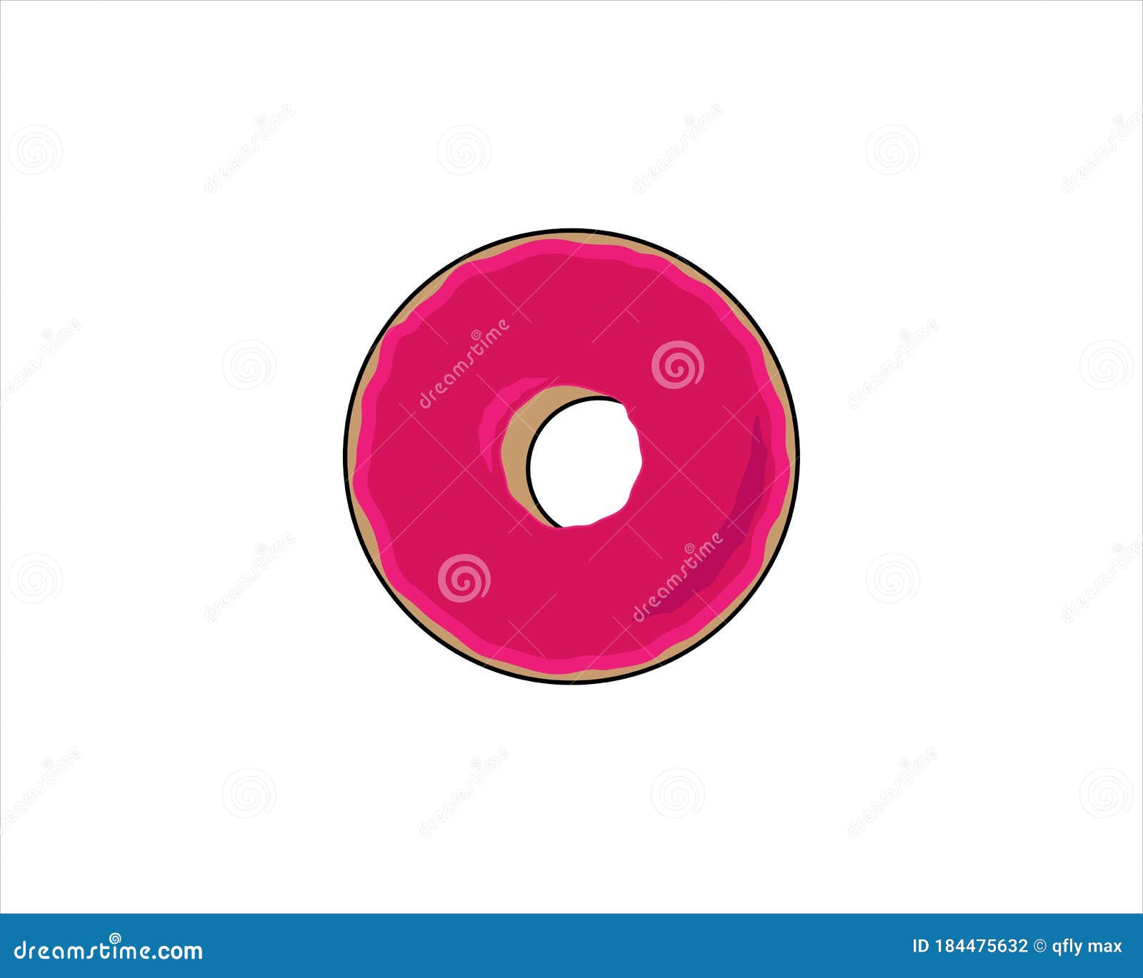 Illustration Graphic of Red Velvet Fravored Donuts Stock Illustration ...