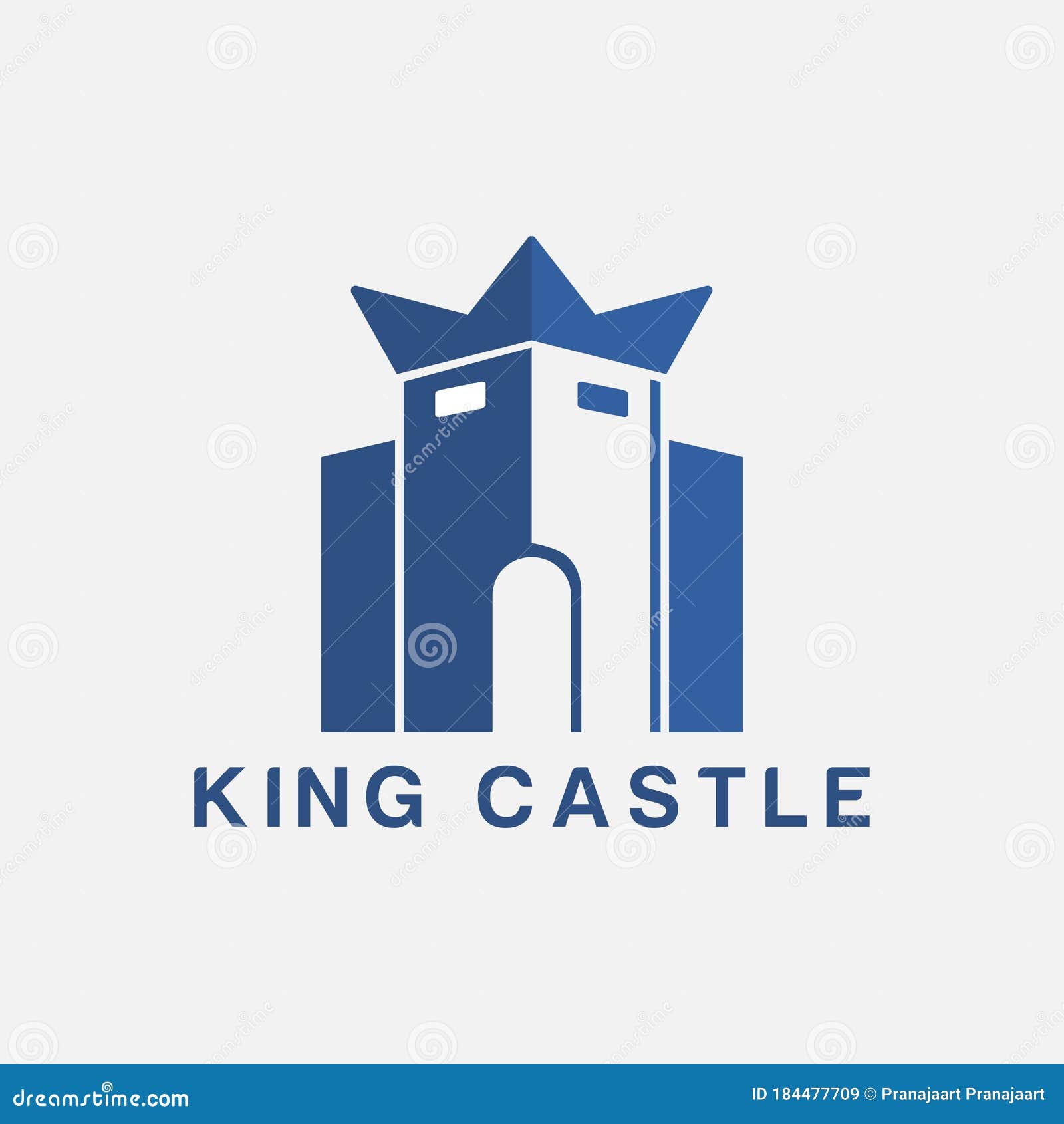 King Castle Fortress Vector Logo Icon Design Stock Vector ...