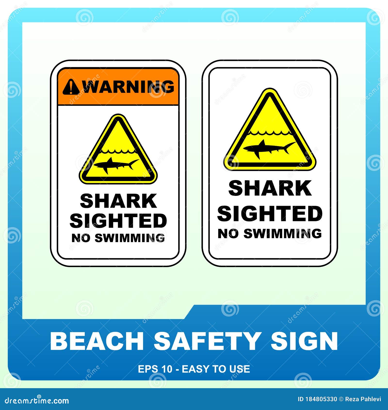 Beach Safety Sign To Guide Visitor Stock Vector - Illustration of obey ...