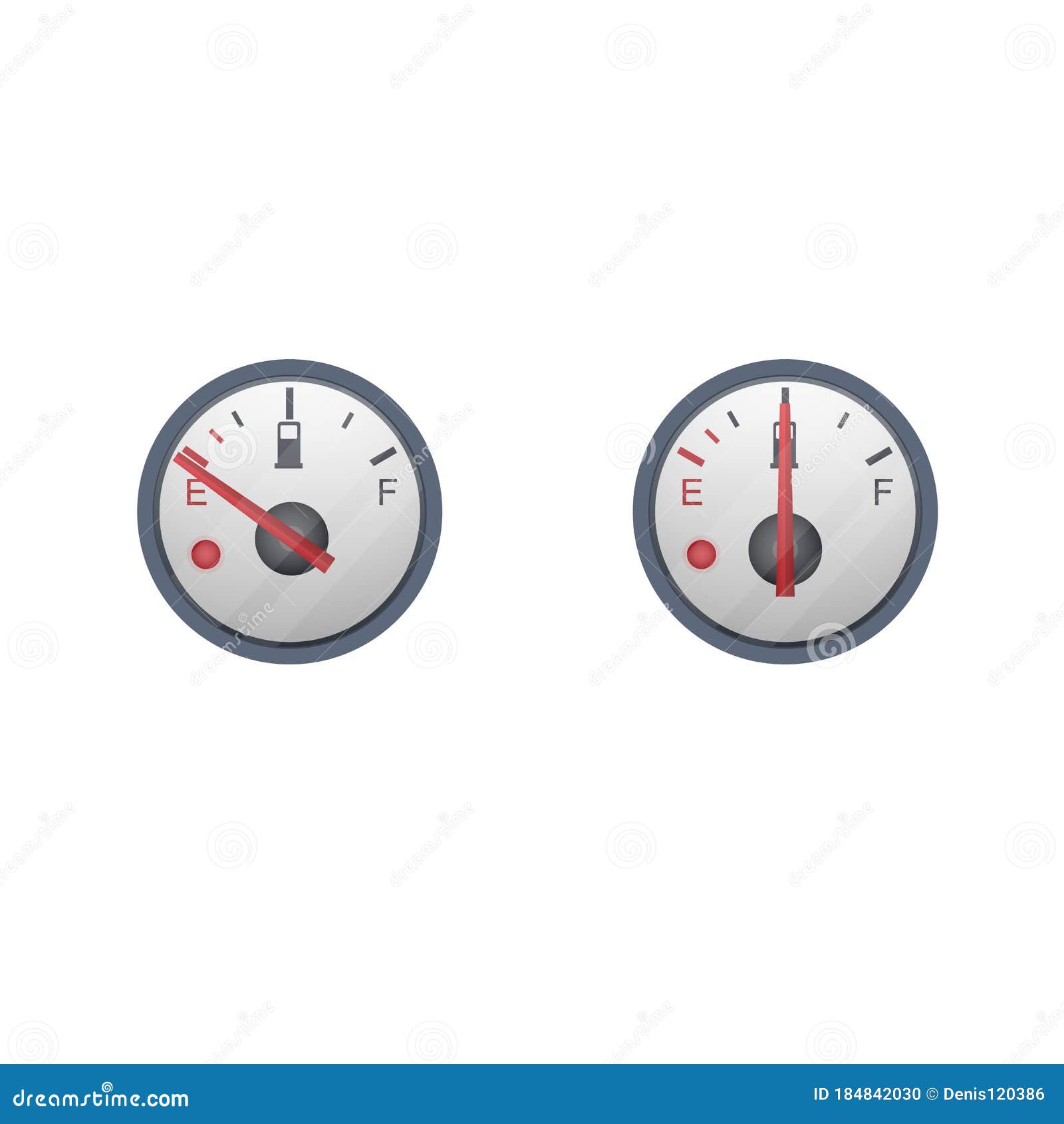 Fuel Meter. Fuel Consumption Level, Vector Illustration Stock Vector ...
