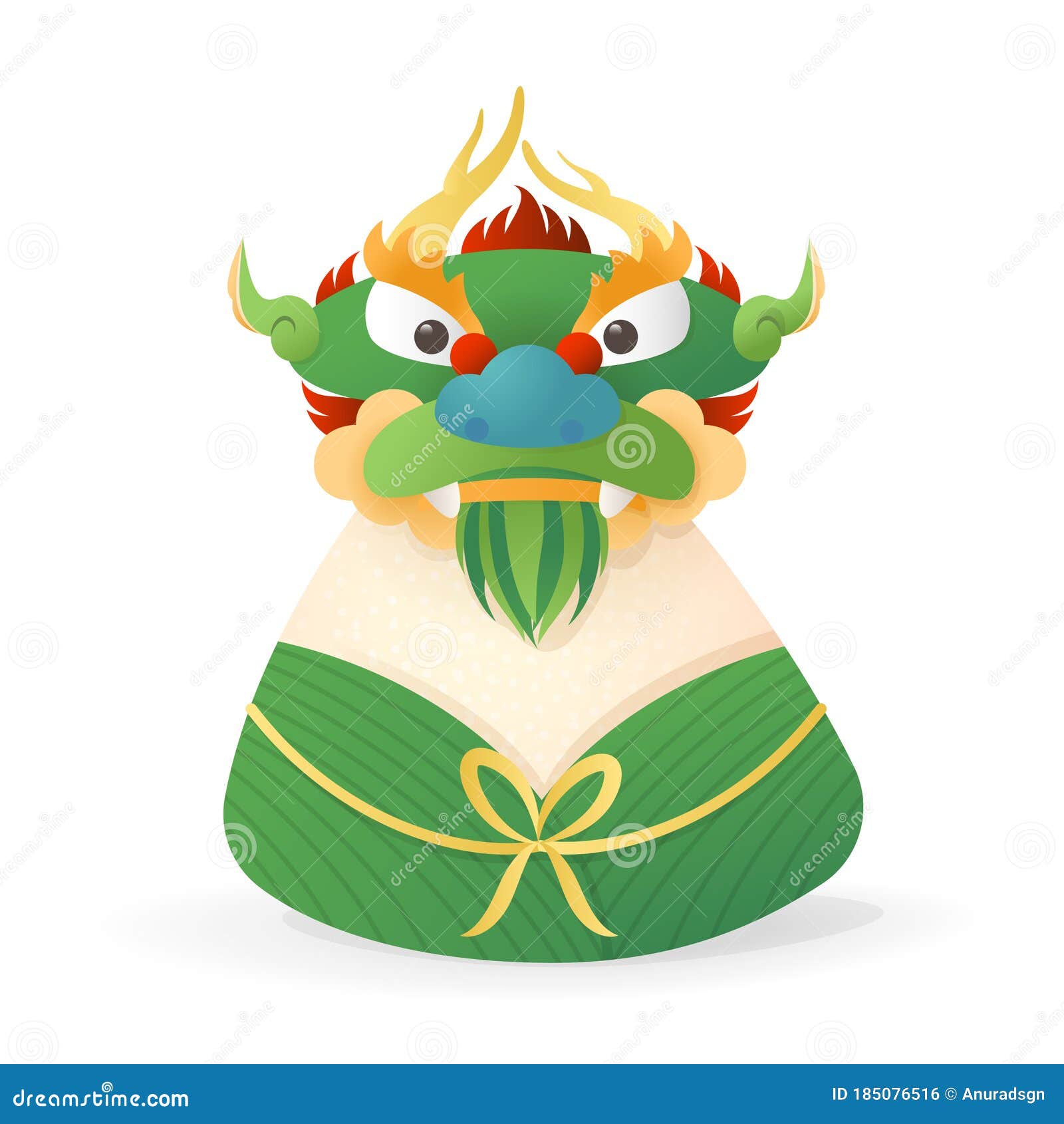 Zongzi Vector Icon On White Background. Flat Vector Zongzi Icon Symbol ...