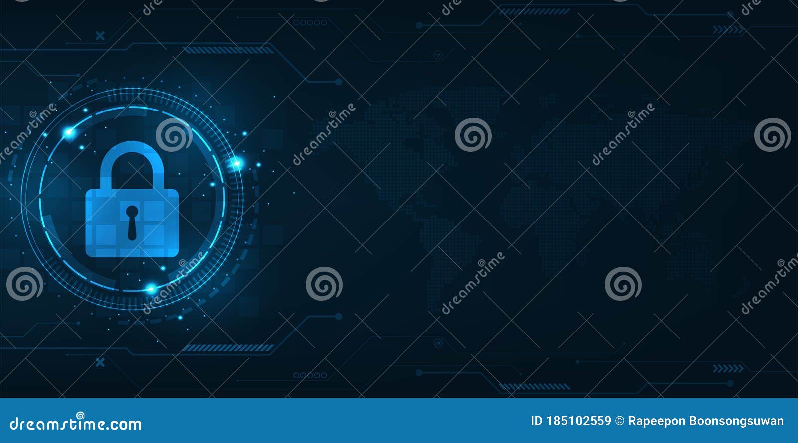 Vector Background Technology in the Concept of Security. Stock Vector ...