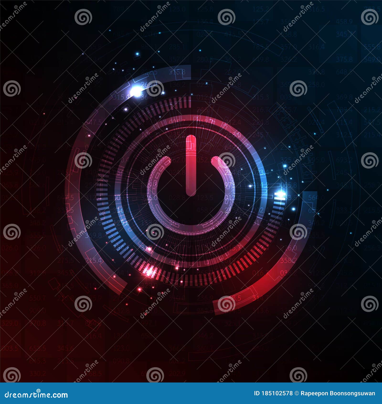 The Switch Used for Turning on and Off Various Systems. Stock Vector ...