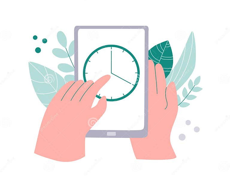 Tracking Time App on Phone. Working Hours and Productivity Tracker ...