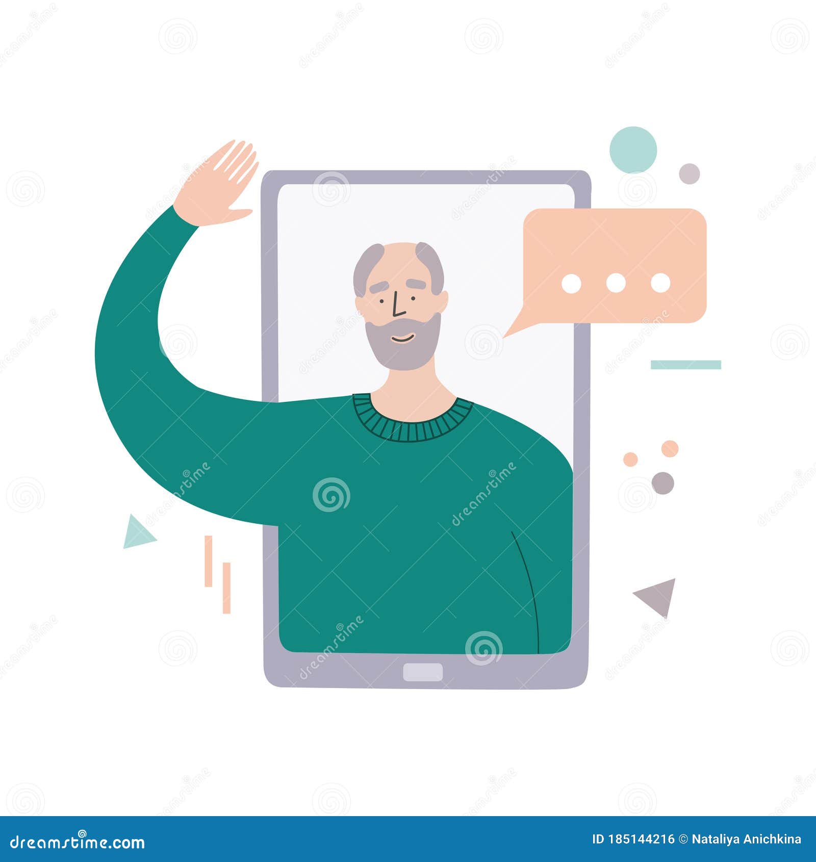 Call Parents, Cartoon Student Holding Phone In Hand For Remotely Happy ...