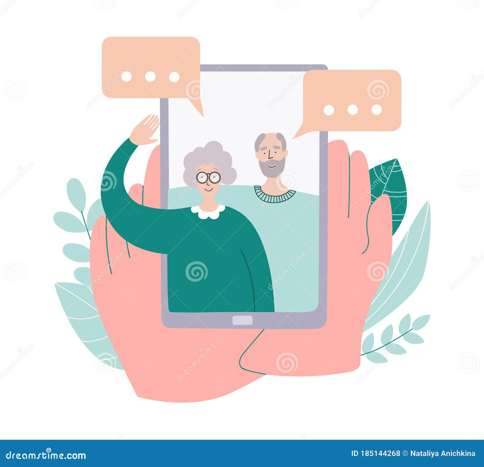 Call Parents, Cartoon Student Holding Phone In Hand For Remotely Happy ...