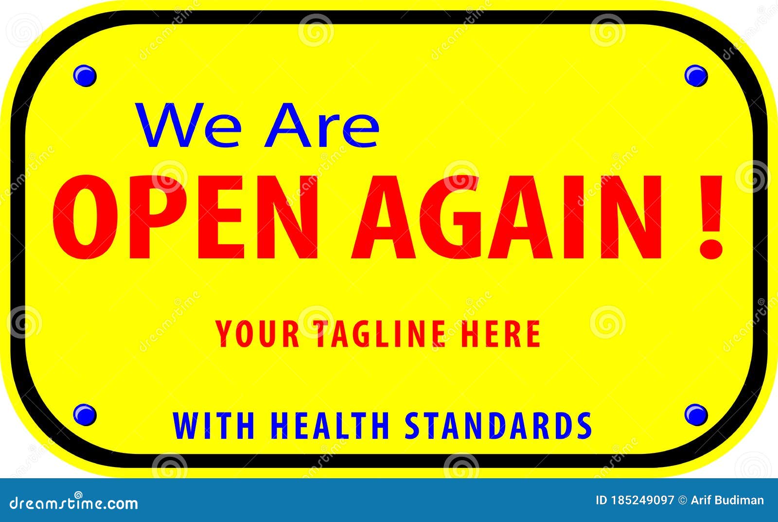 We are Open Again Sign Vector, Health Standard, New Normal, Warning ...
