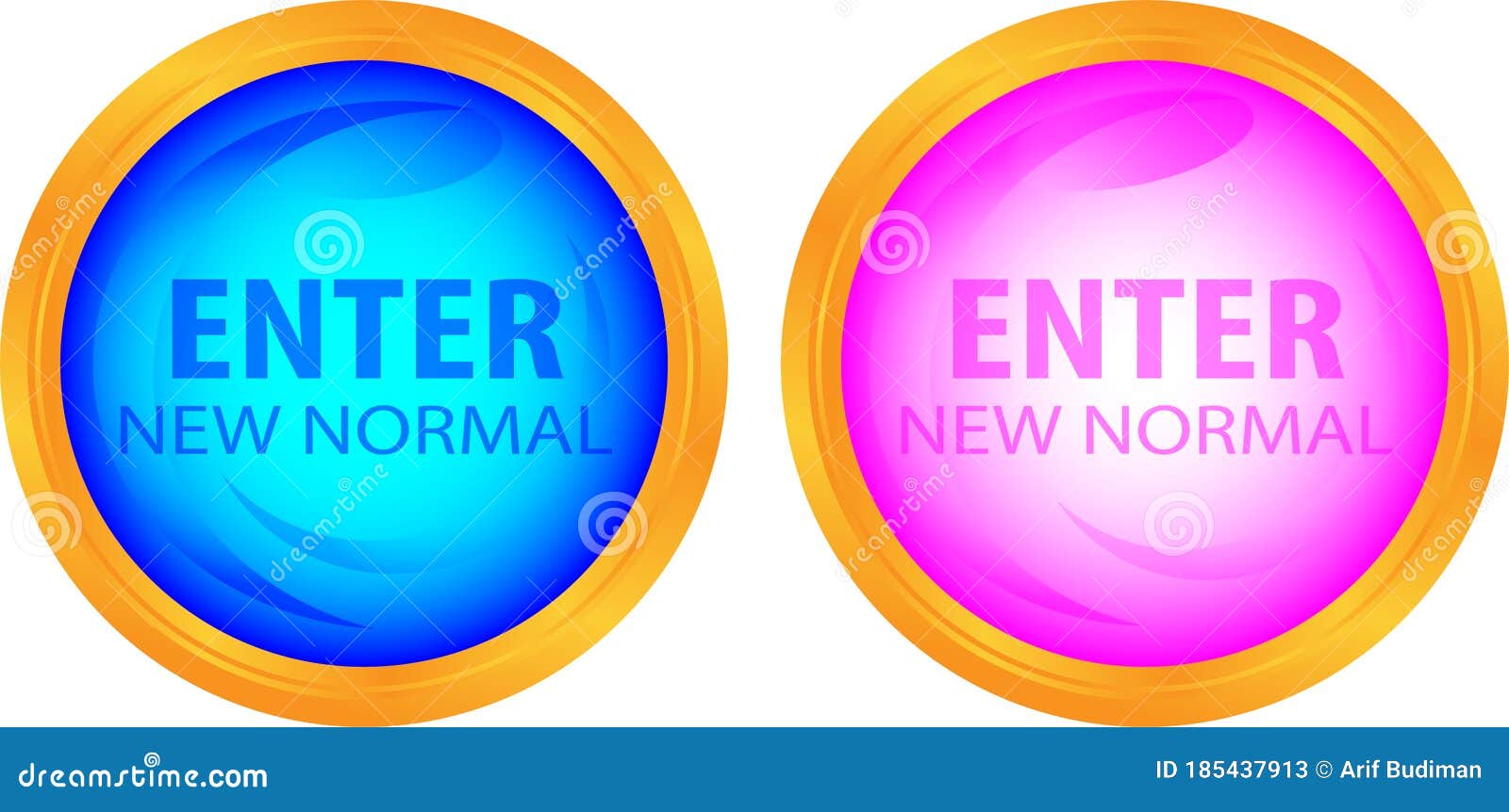 Enter Button New Normal Sign with Blue and Pink Background Stock Vector ...