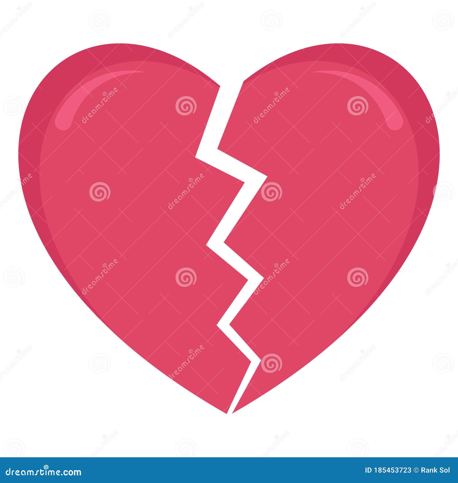 Heart Break, Break Vector Icon Which Can Easily Modify or Edit Stock ...