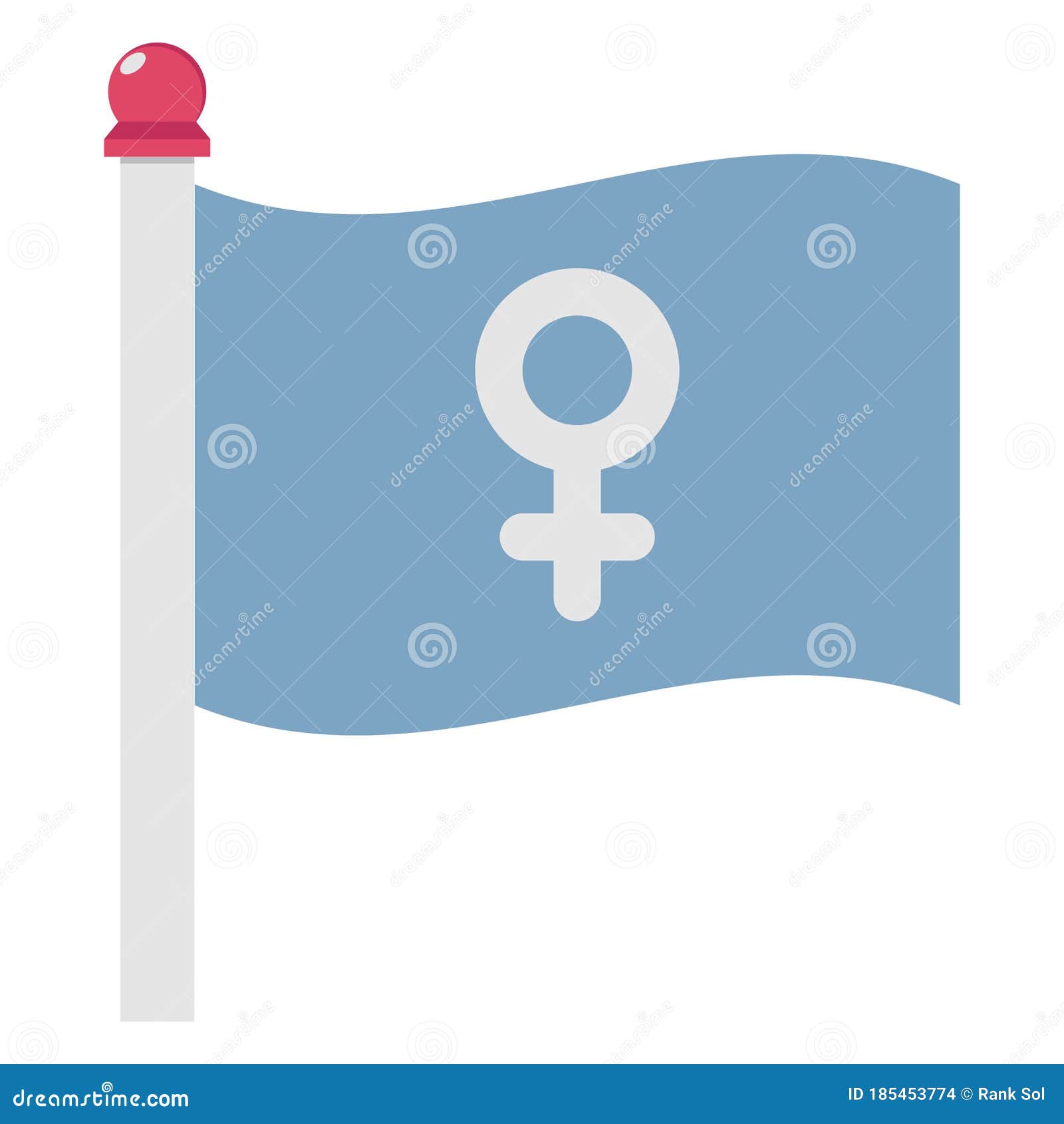 Female Sign on Flag, Female Vector Icon Which Can Easily Modify or Edit ...