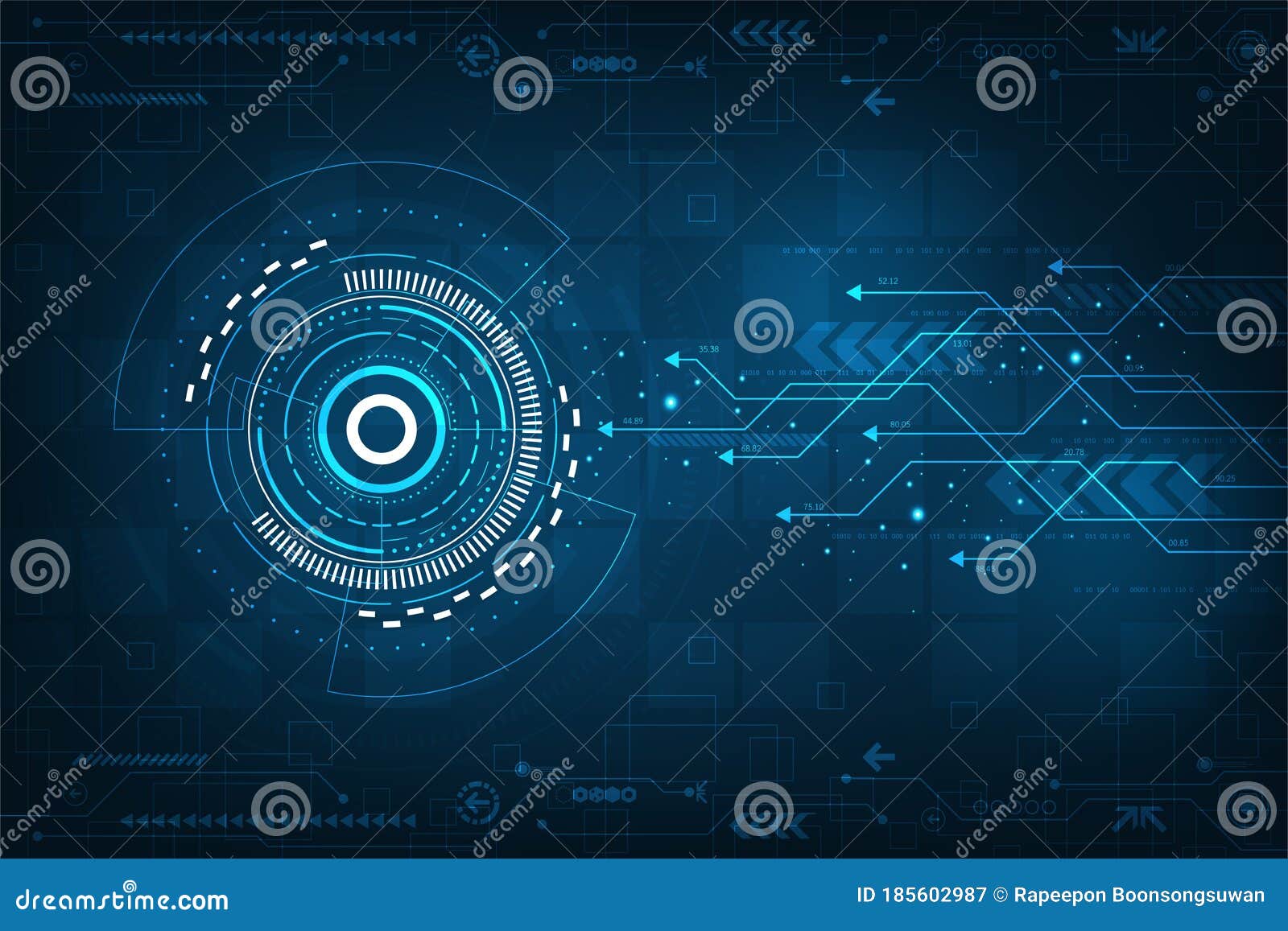 Digital Data Transfer is Fast and Complex. Stock Vector - Illustration ...