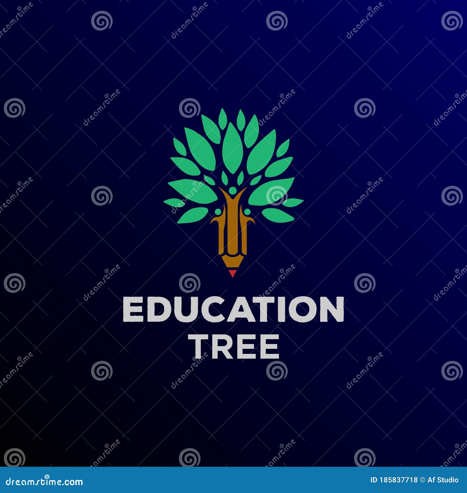 Tree Education Logo Cartoon Vector | CartoonDealer.com #166167323
