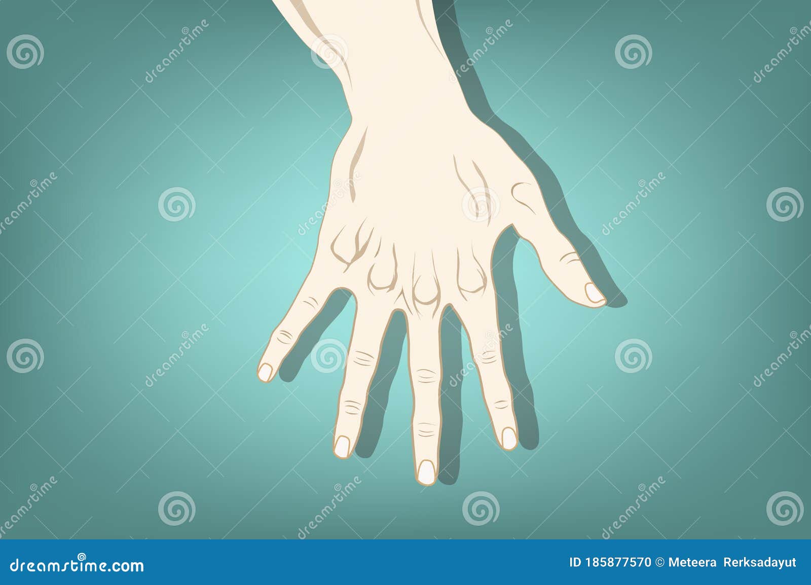 A part of body ; hand stock illustration. Illustration of help - 185877570
