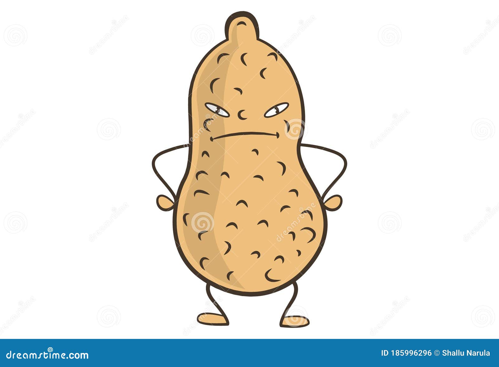 Vector Cartoon Illustration of Groundnut Stock Vector - Illustration of ...