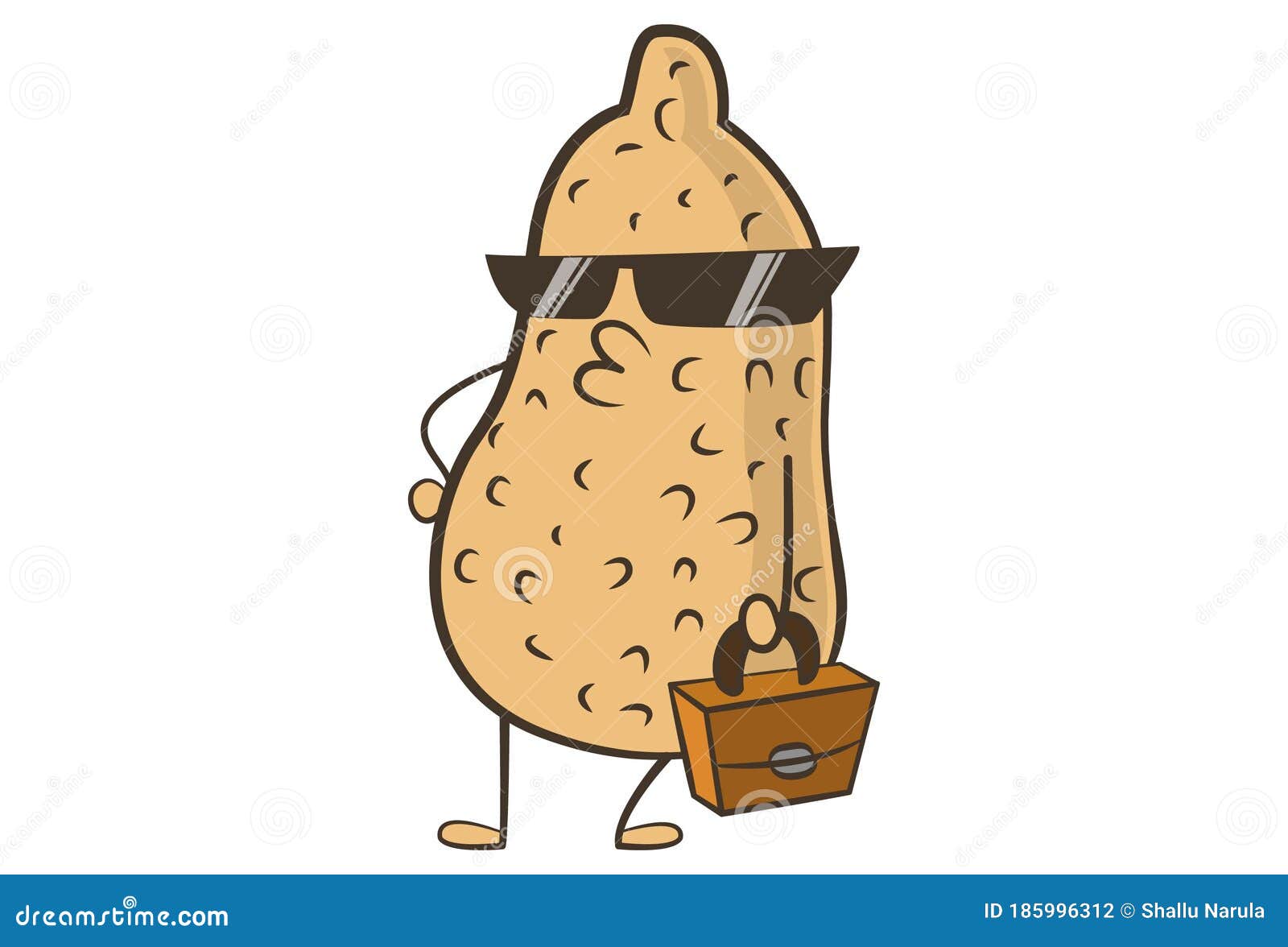 Vector Cartoon Illustration of Groundnut Stock Vector - Illustration of ...