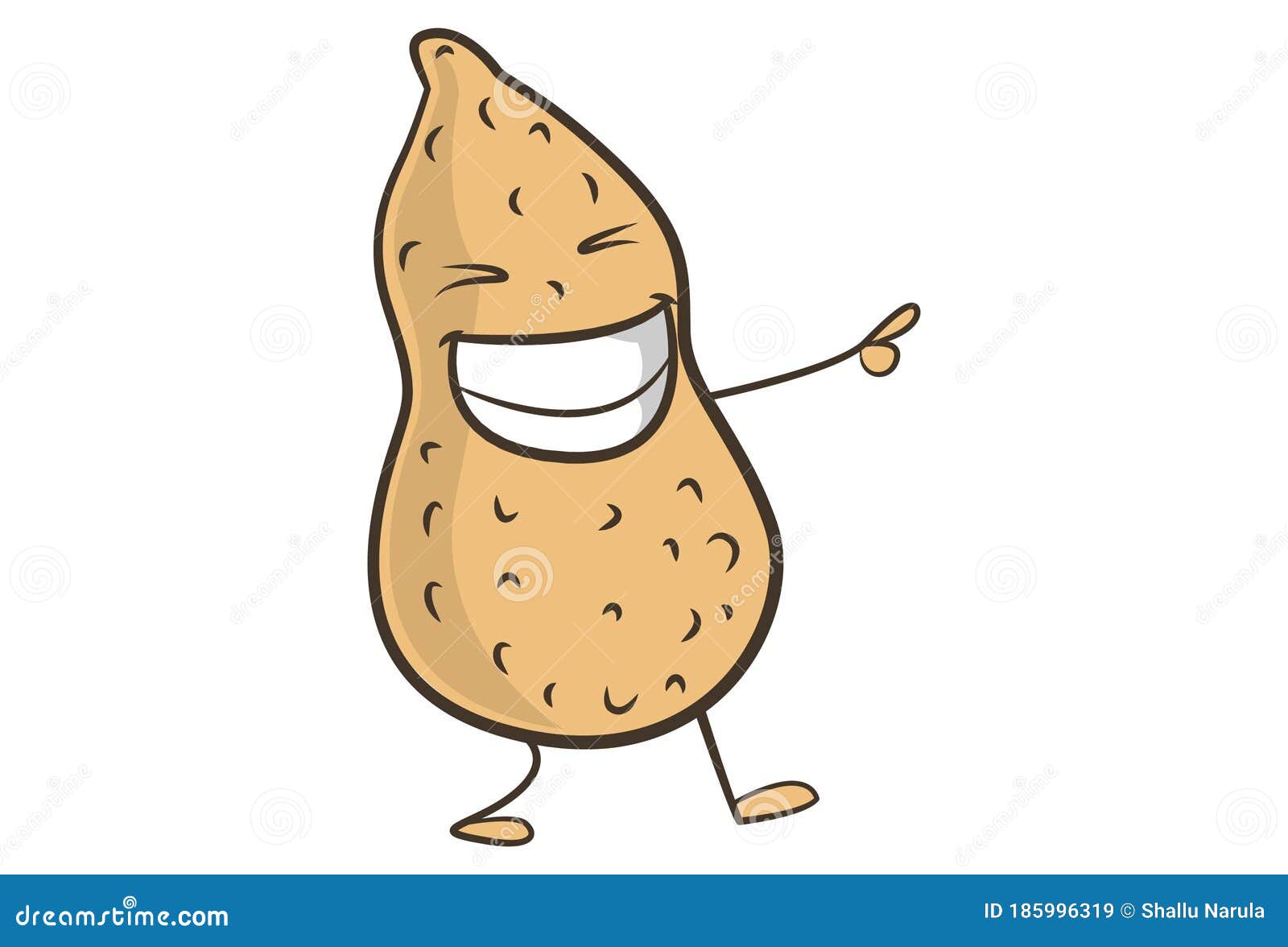 Vector Cartoon Illustration of Groundnut Stock Vector - Illustration of ...