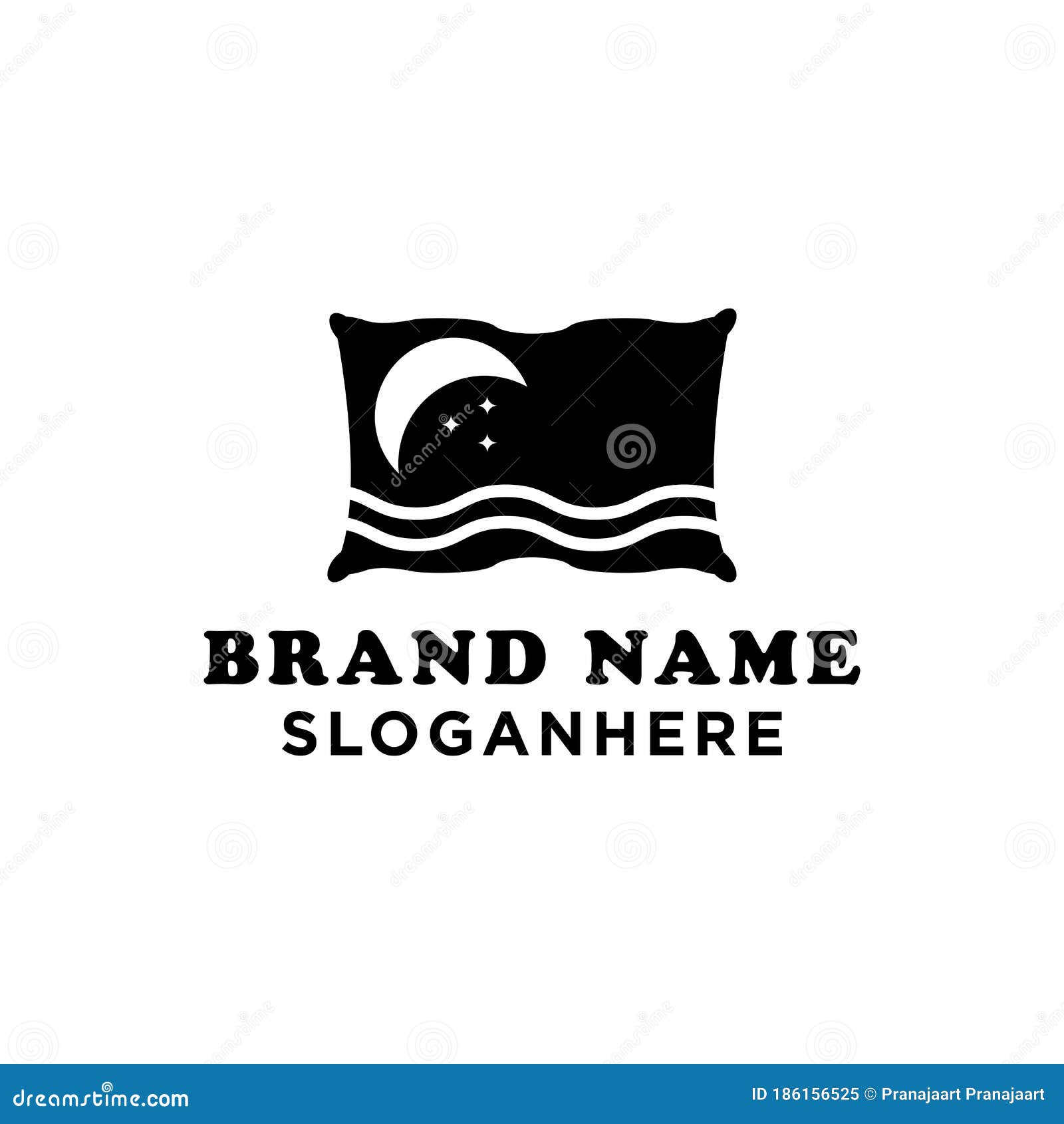 Pillow Logo Design Vector Template Stock Vector - Illustration of ...