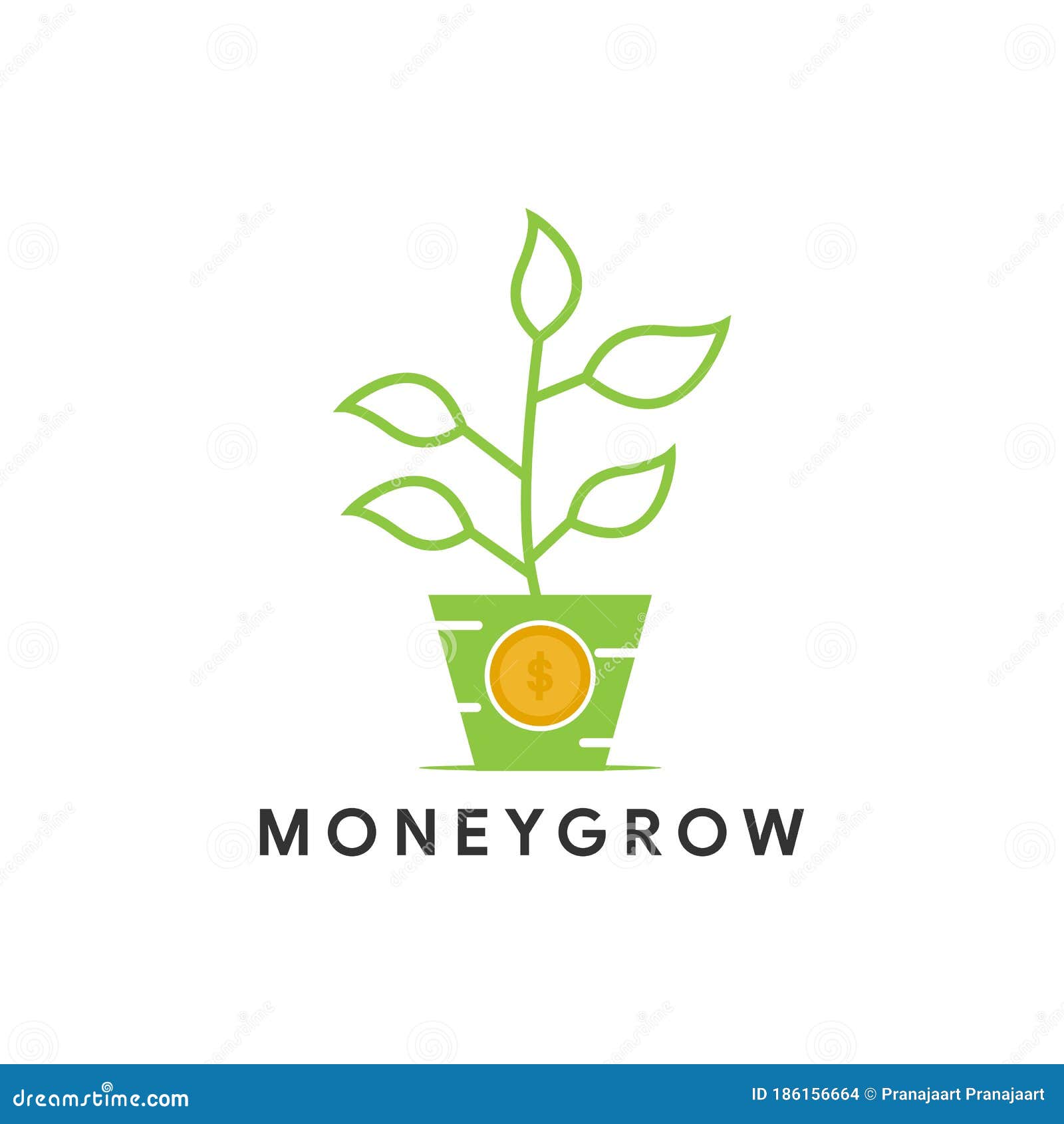Money Grow Investment Logo Vector Icon Stock Vector - Illustration of ...