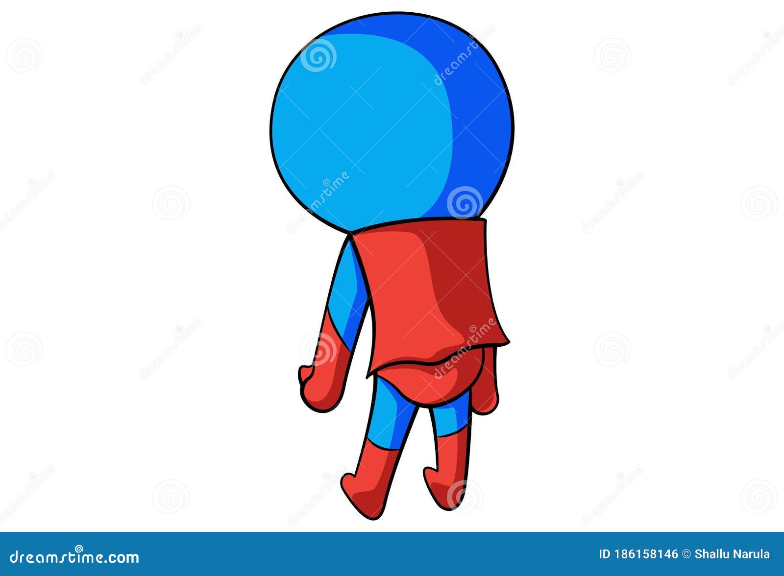 Vector Cartoon Illustration of Hero Stock Vector - Illustration of ...
