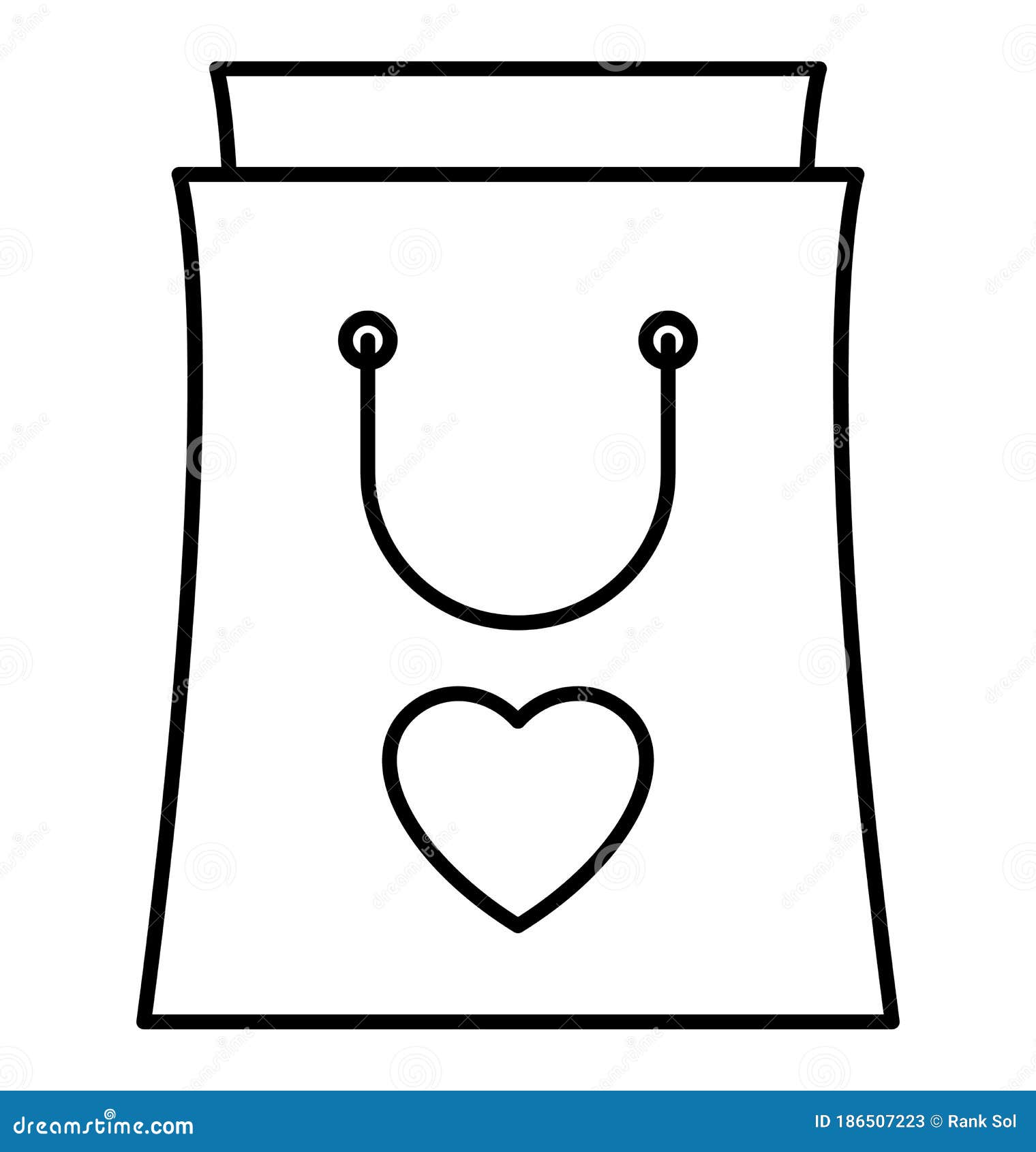 Gift Bag Line Style Vector Icon Which Can Easily Modify or Edit Stock ...