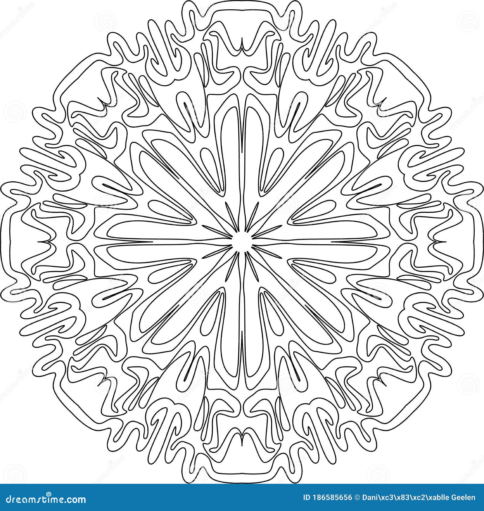 Mandala, Scribble Drawing Doodle, Vector Drawing Of Weird Shapes For ...