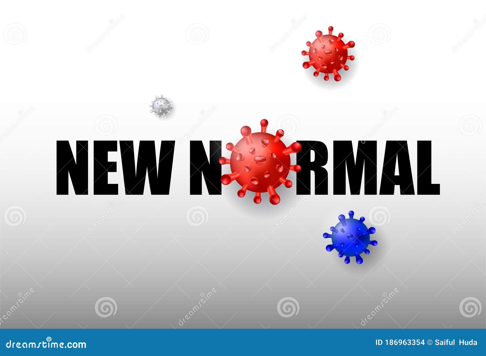 New Normal Logo Background Design Vector. Covid-19 Background Stock ...