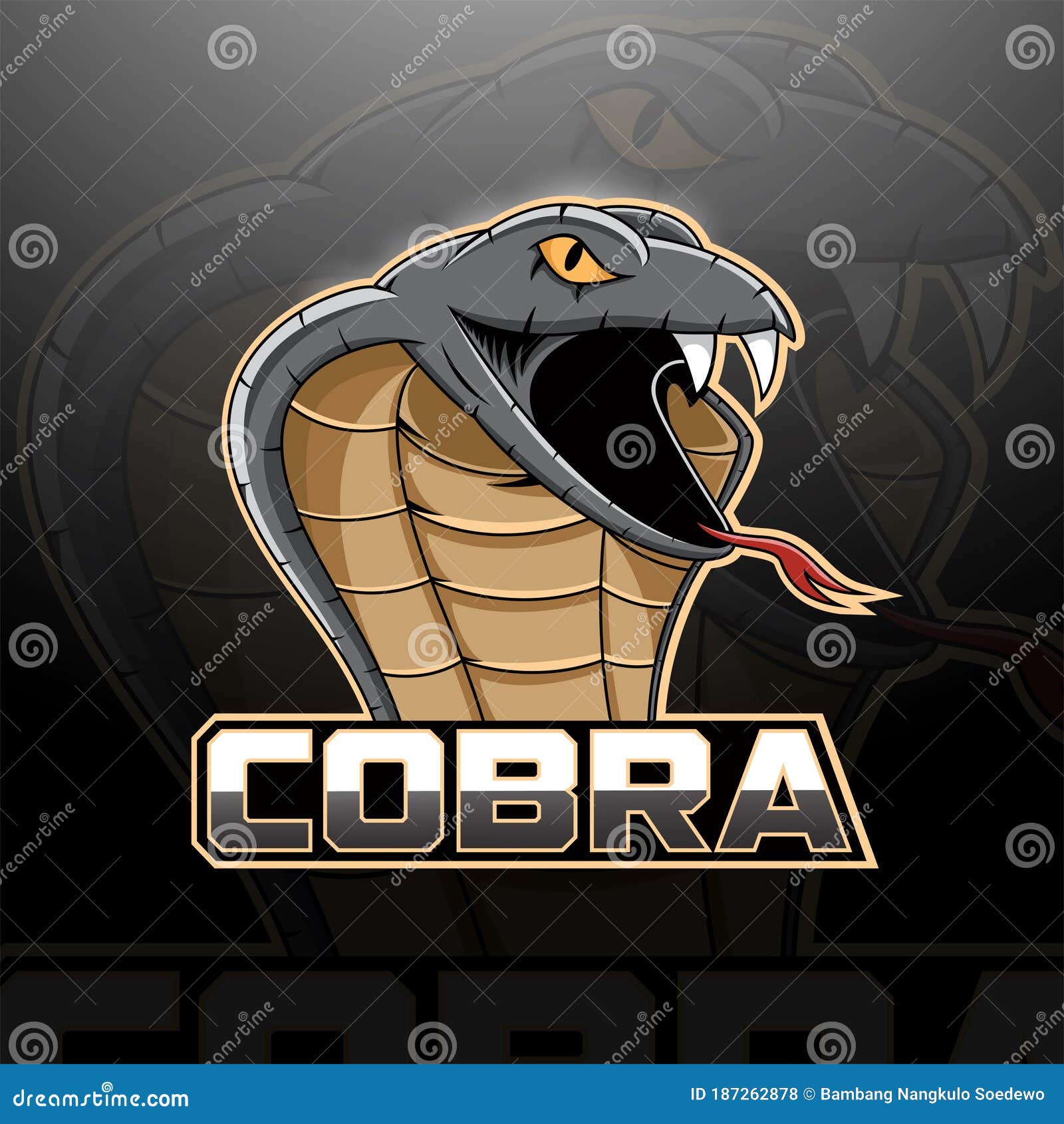 Cobra Esport Logo Mascot Design Cartoon Vector | CartoonDealer.com ...