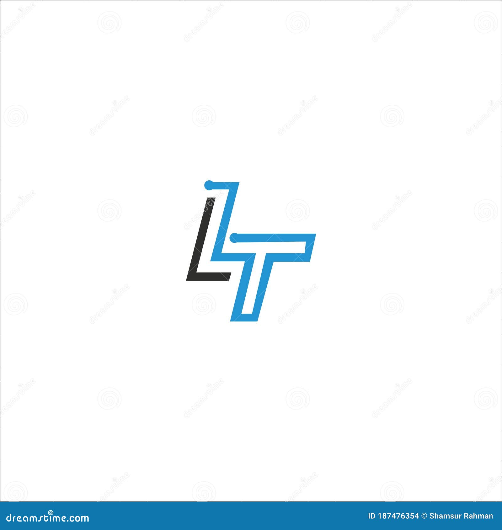 Initial Letter Lt Logo or Tl Logo Vector Design Template Stock Vector ...