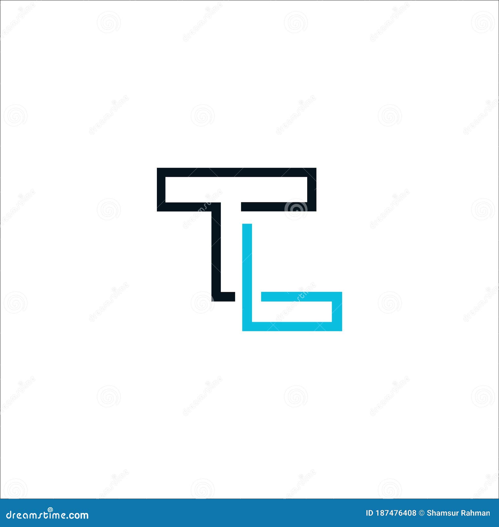 Initial Letter Lt Logo or Tl Logo Vector Design Template Stock Vector ...