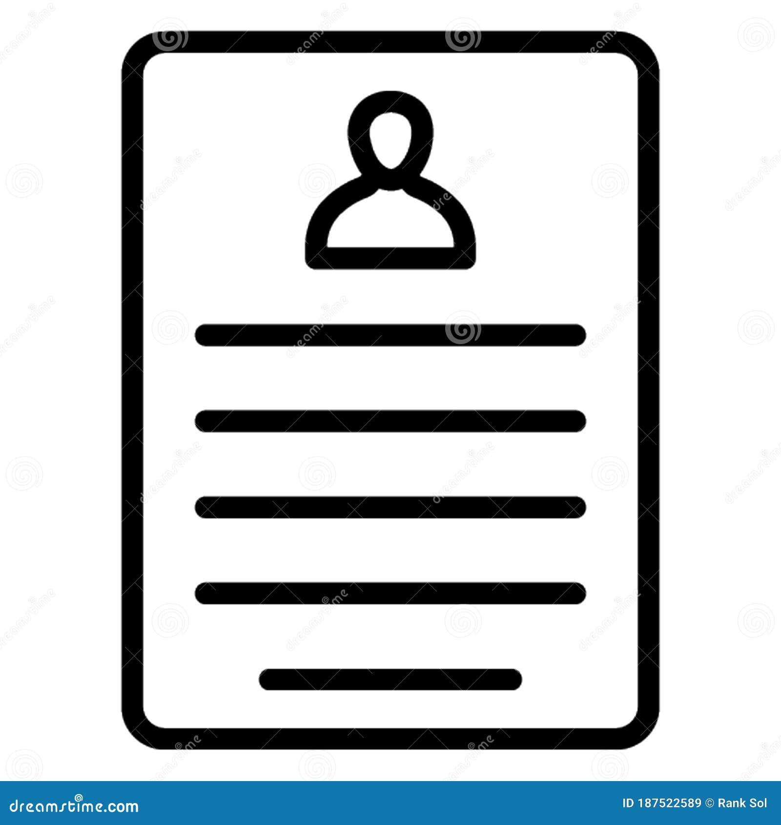 Biodata Glyph Style Vector Icon Which Can Easily Modify or Edit Stock ...