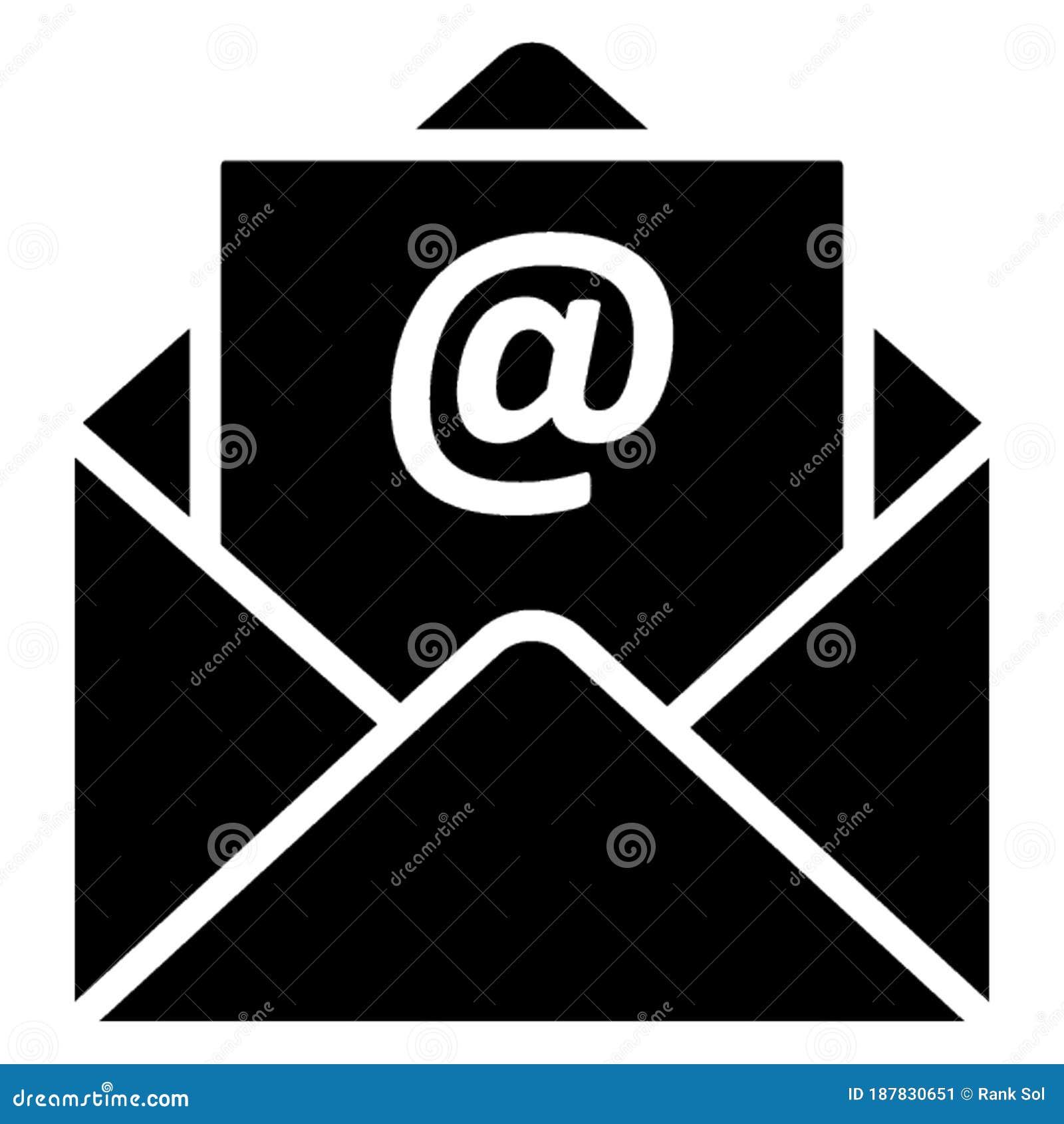 Email Glyph Style Vector Icon Which Can Easily Modify or Edit Stock ...