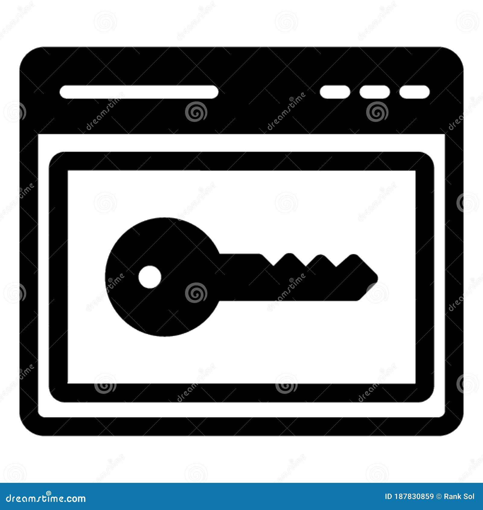 Key Glyph Style Vector Icon Which Can Easily Modify or Edit Key Glyph ...