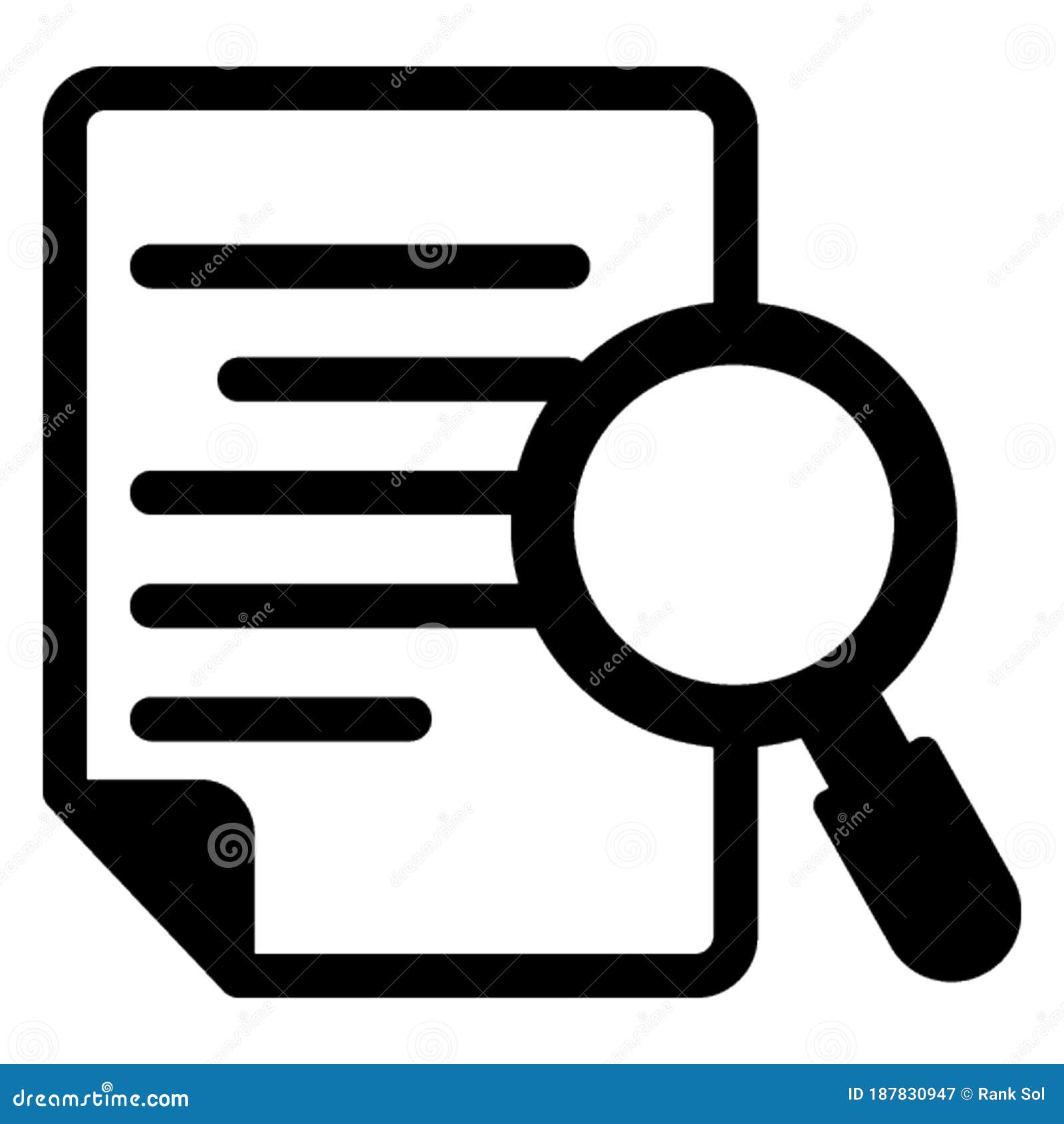 Magnifier Glyph Style Vector Icon Which Can Easily Modify or Edit Stock ...
