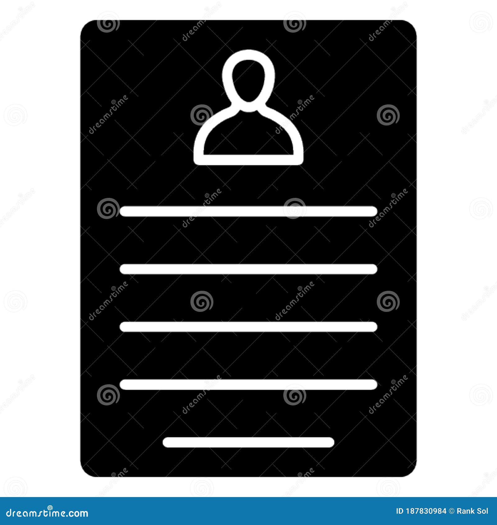Biodata Glyph Style Vector Icon Which Can Easily Modify or Edit Stock ...