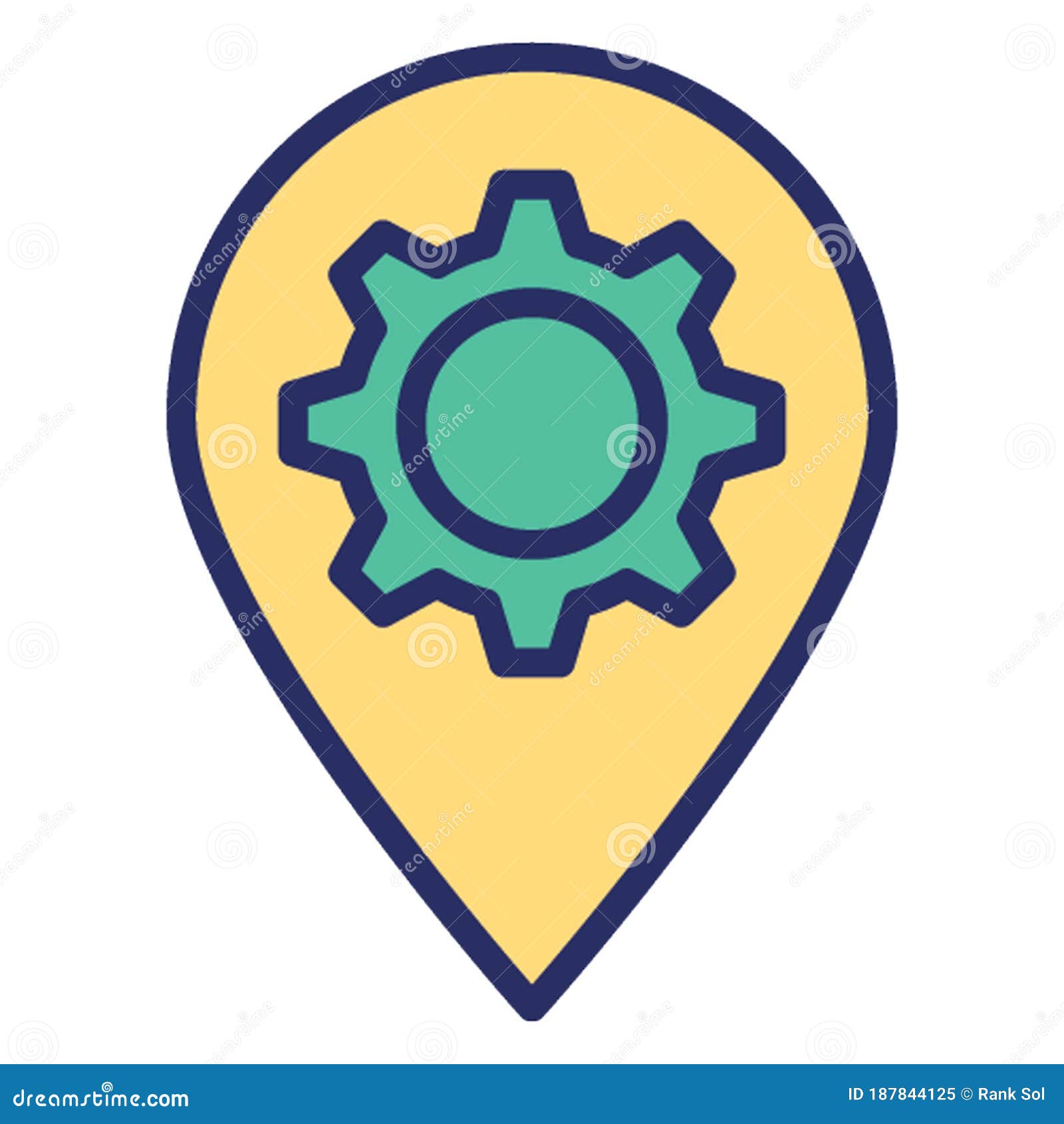Cog Glyph Style Vector Icon Which Can Easily Modify or Edit Stock ...